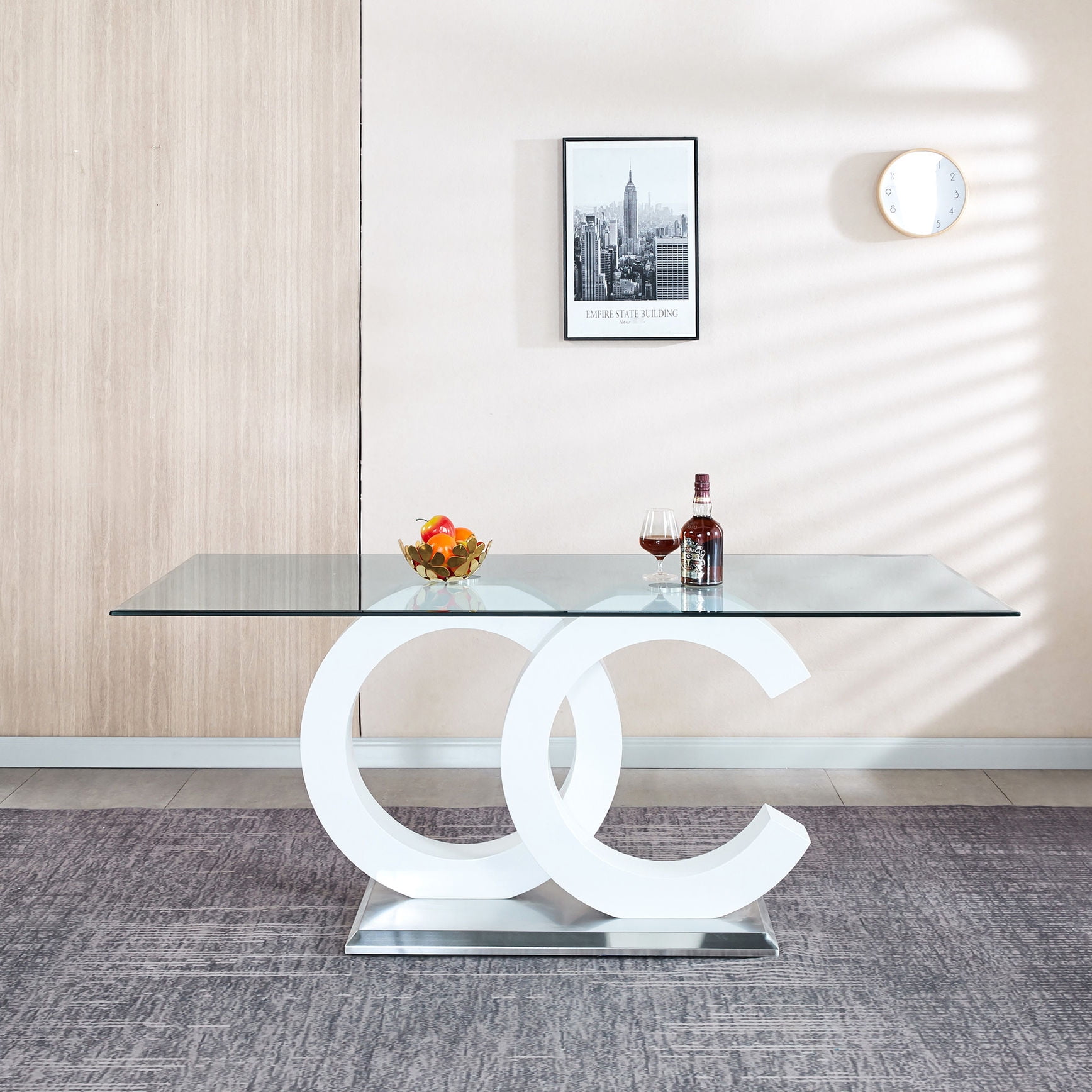 Tempered Glass Topware - Square Legs & Eye - catching Base - Modern ...