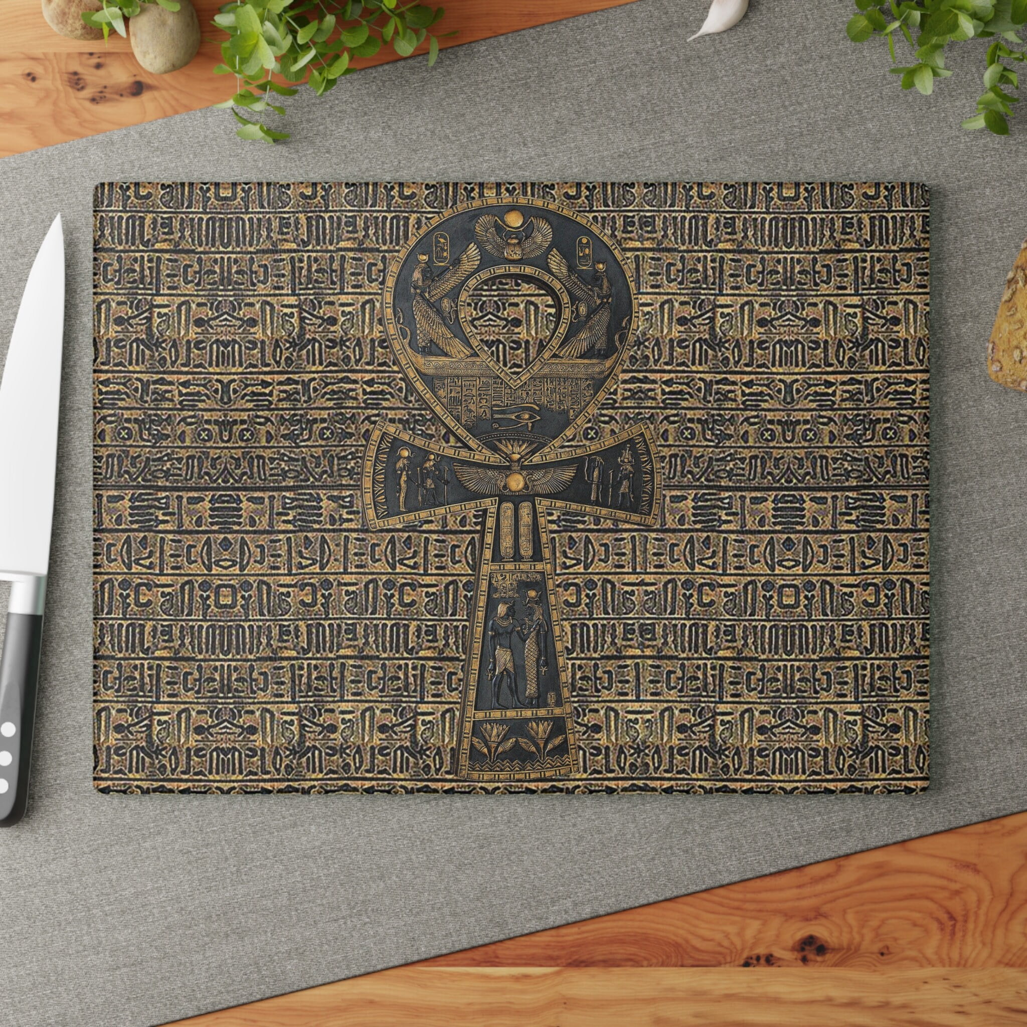 Tempered glass Pharaohs Hidden ANKH - Egyptian Symbol of Life ...