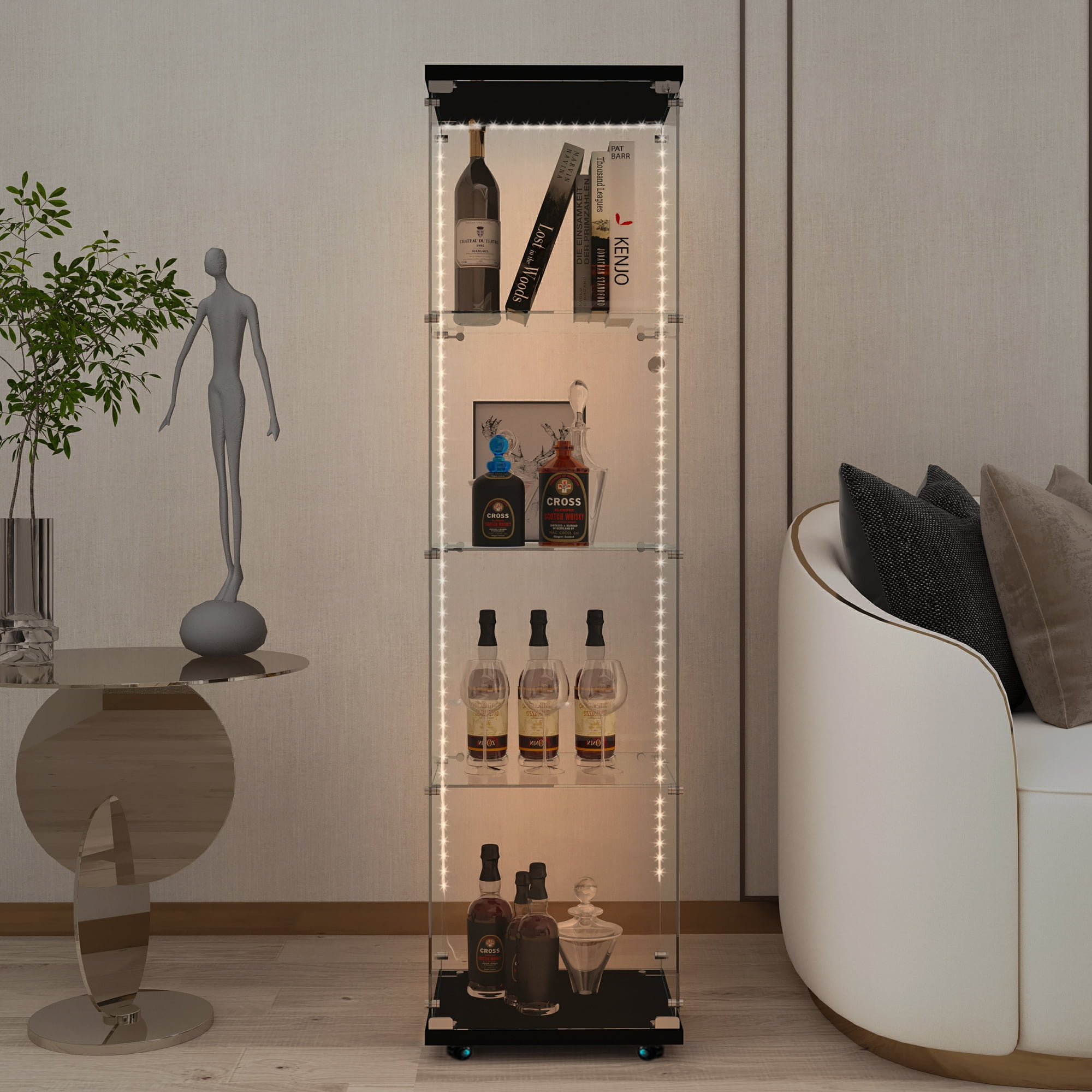 Tempered glass display cabinet, wine cabinet,storage cabinet,file ...