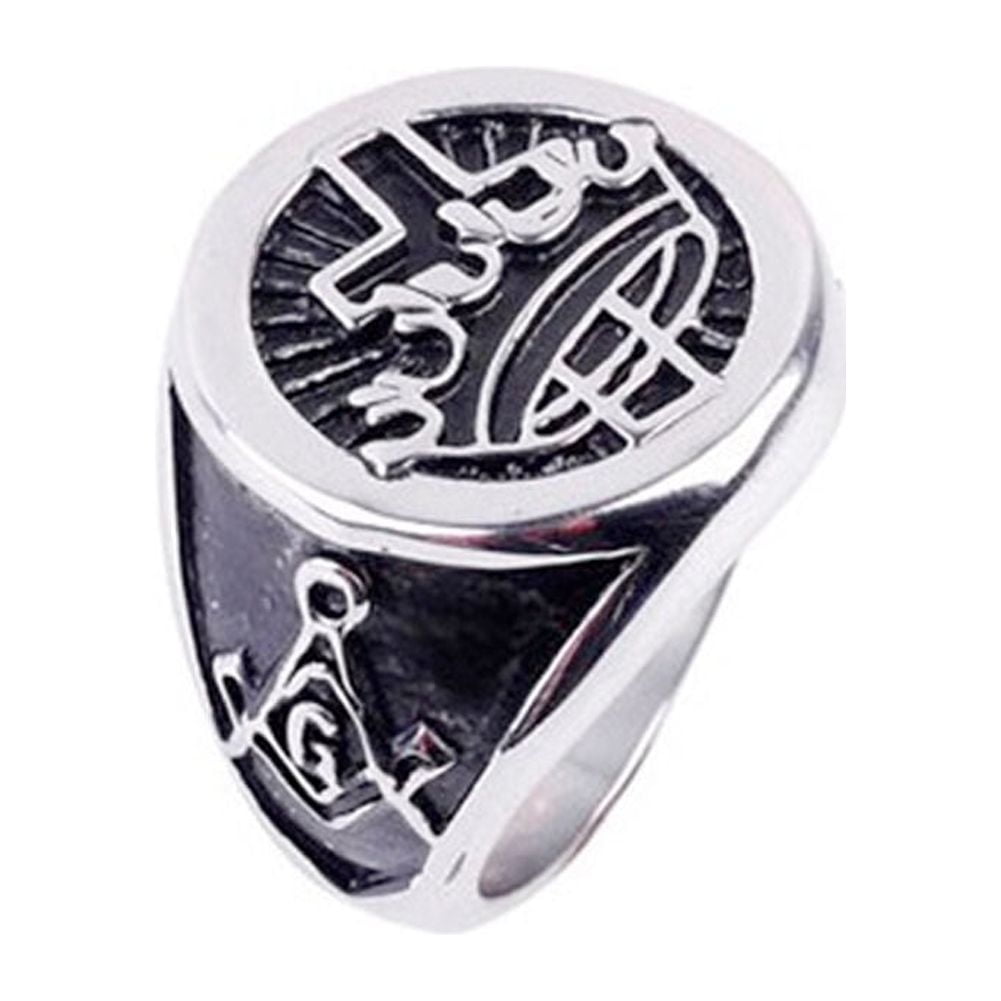 Templar Cross Face Mason Ring: Knights of Templar Cross and Crown ...
