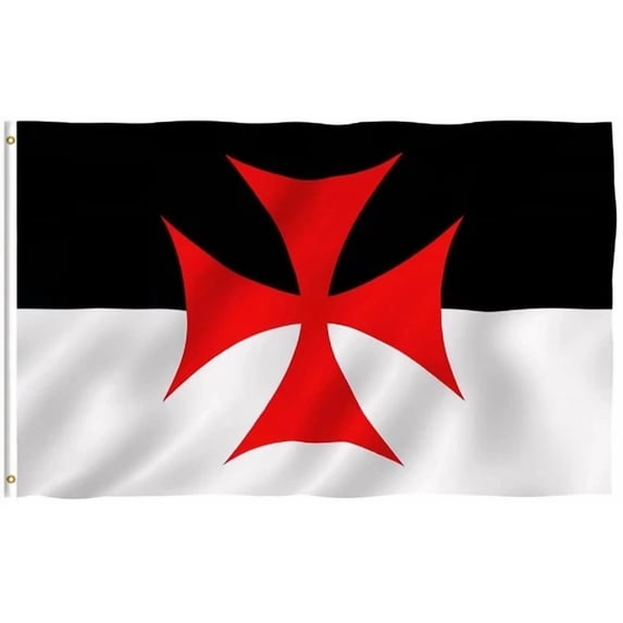 Templar Knights Of Templar Battle Flag Roman Catholic Church Flag 3X5 ...