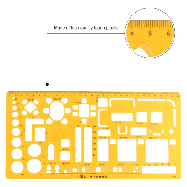 Template Ruler Art Design Aid Tool Measuring Interior Architecture ...