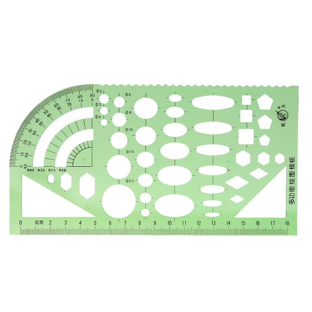 Template Ruler Measurings Circle Round Drawings Drafting Supply Tool ...