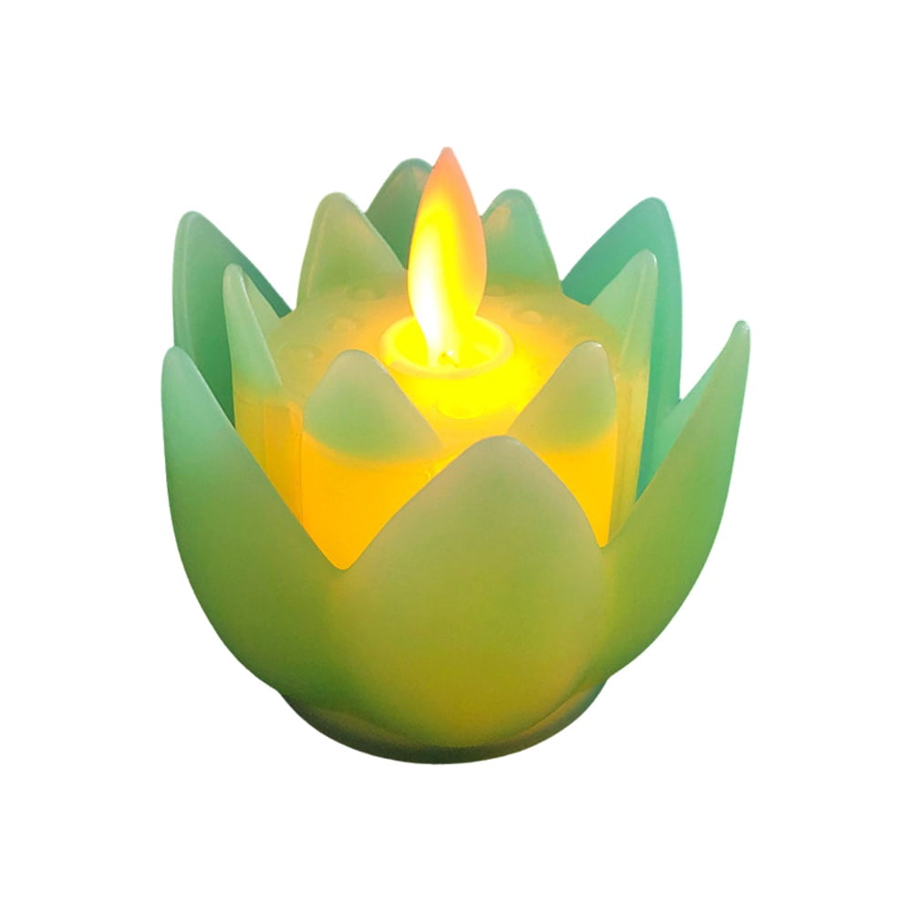 Temple Buddha Lotus Lamp Led Electronic Candle Lamp Blessing Wish ...