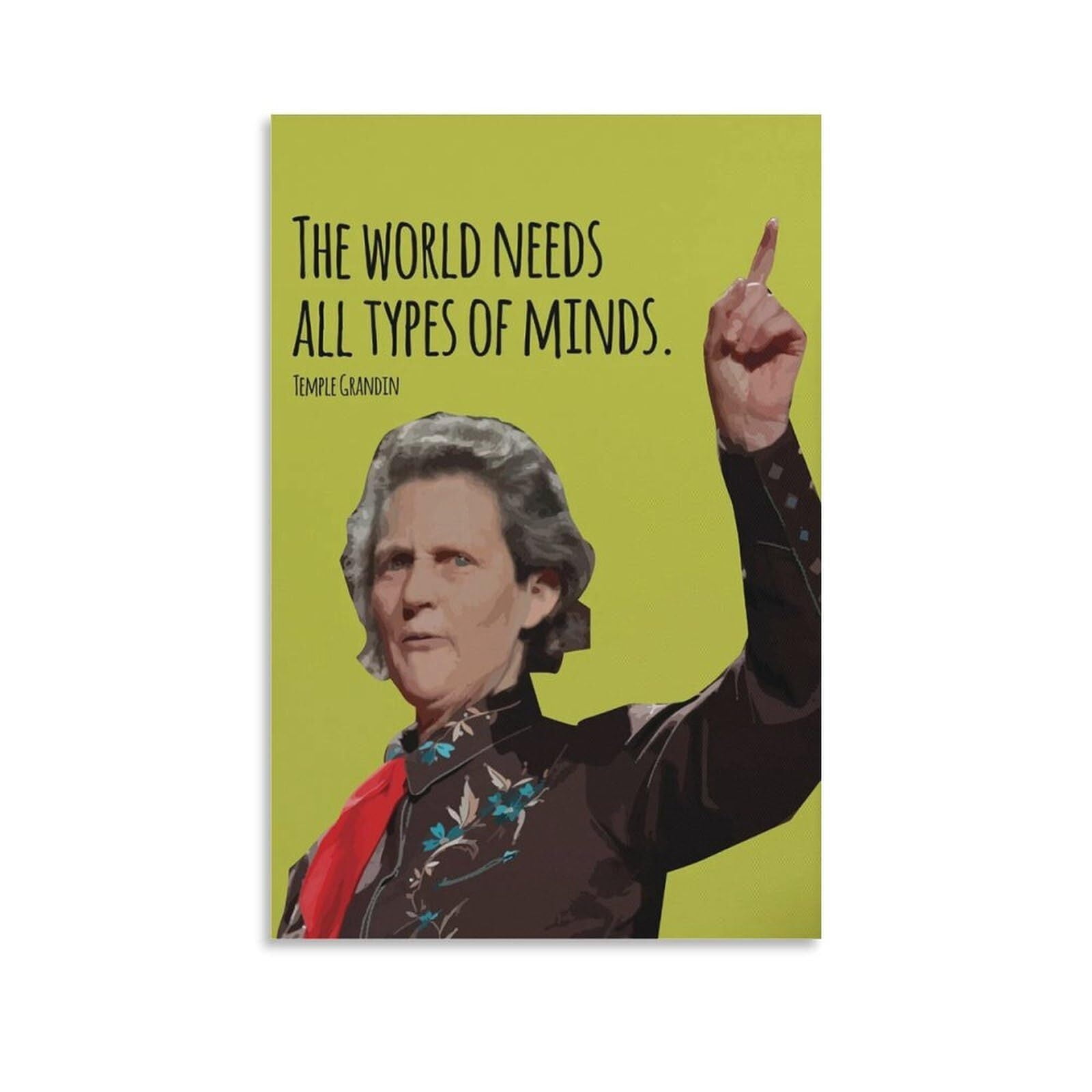 Temple Grandin Inventor Inspirational Posters Living Room Printing Oil ...