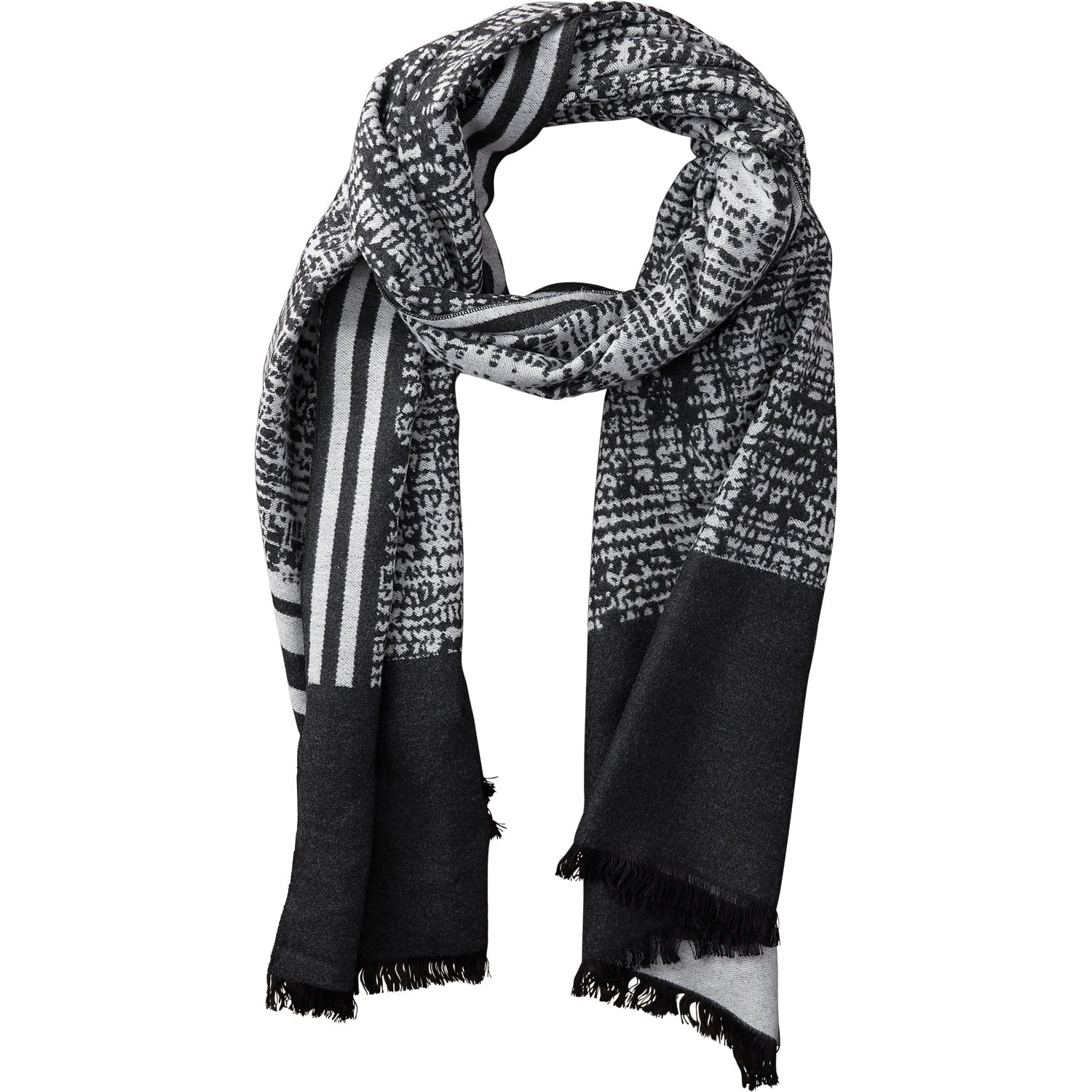 Temple Stripe Scarf, 71 x 25.5, 80% Cotton; 20% Wool, Multiple Colors ...