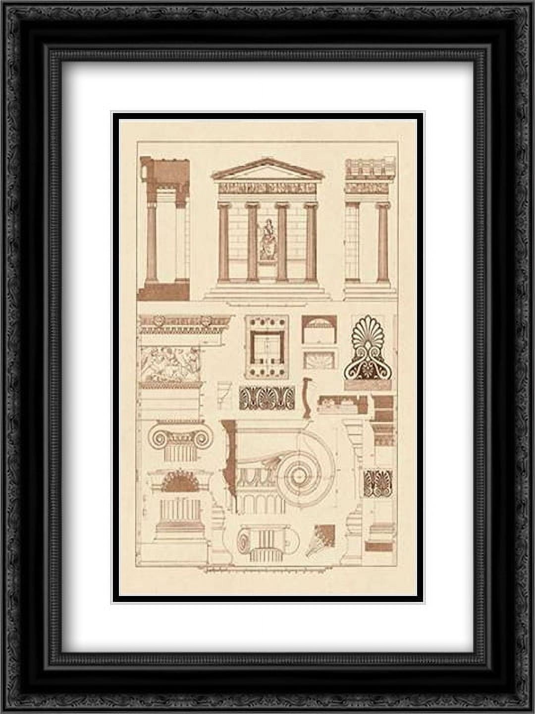 Temple of Nike Apteros at Athens 2x Matted 18x24 Black Ornate Framed ...