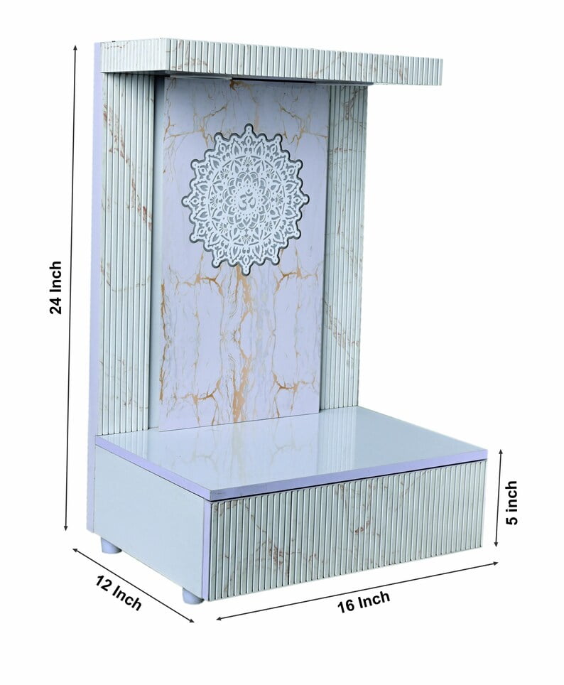 Temples Customized Wooden white temple with LED Light for Home and ...