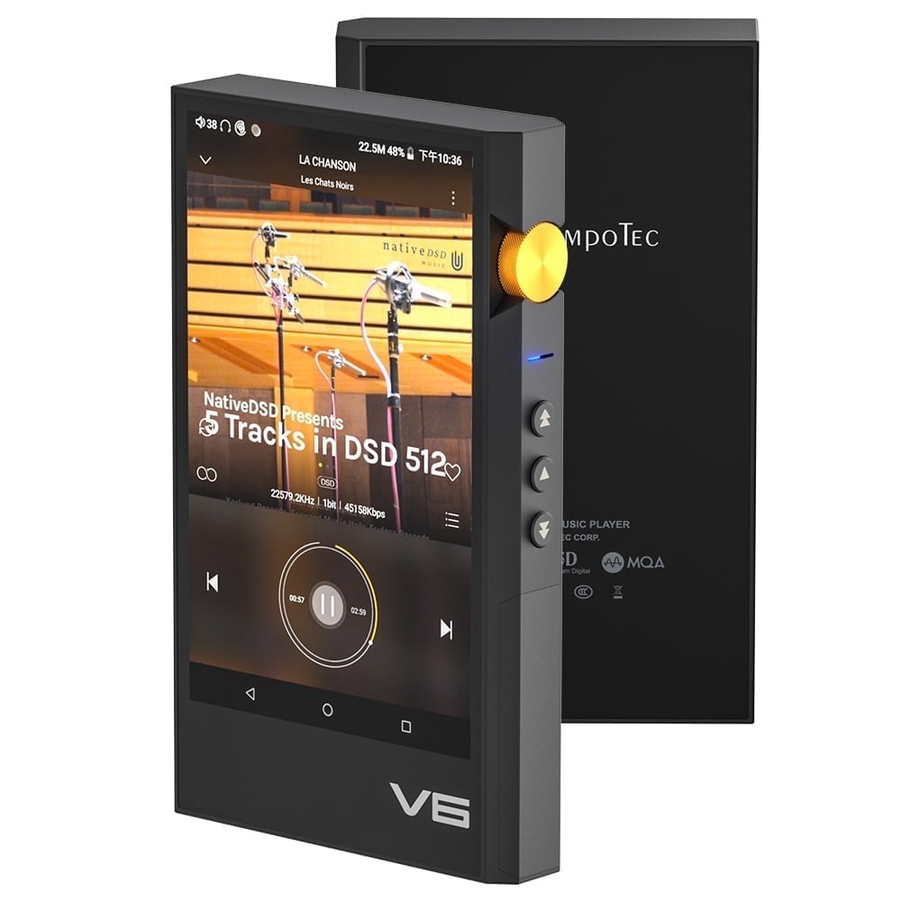TempoTec V6 DAP Android MP3 HIFI Player, Gold wheel+Protective Case 1 ...