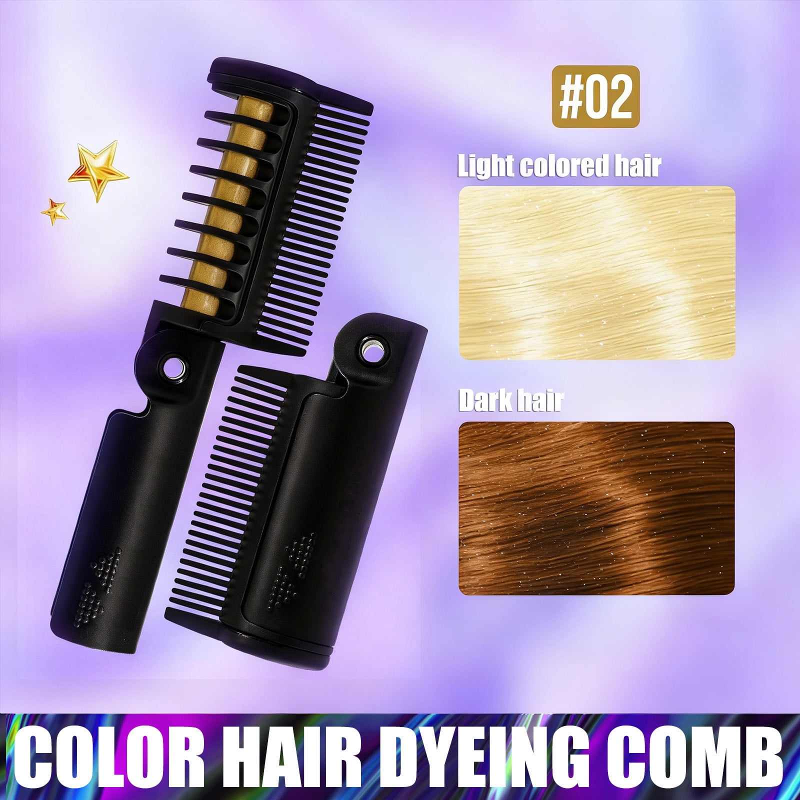 Temporary Color Hair Dyeing Comb, Disposable Folding Hair Dye Comb ...