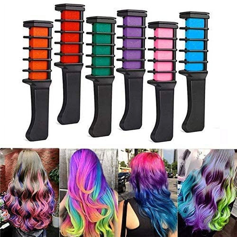 Temporary Hair Chalk for Girls, Hair Chalk Combs, Temporary Bright Hair ...