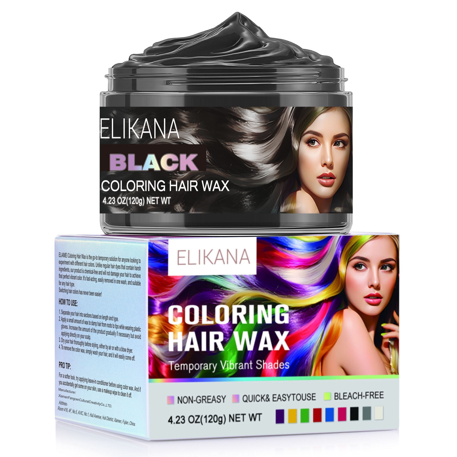 Temporary Hair Dye Cream, 9 Color Shaping, Non-Damaging Color ...