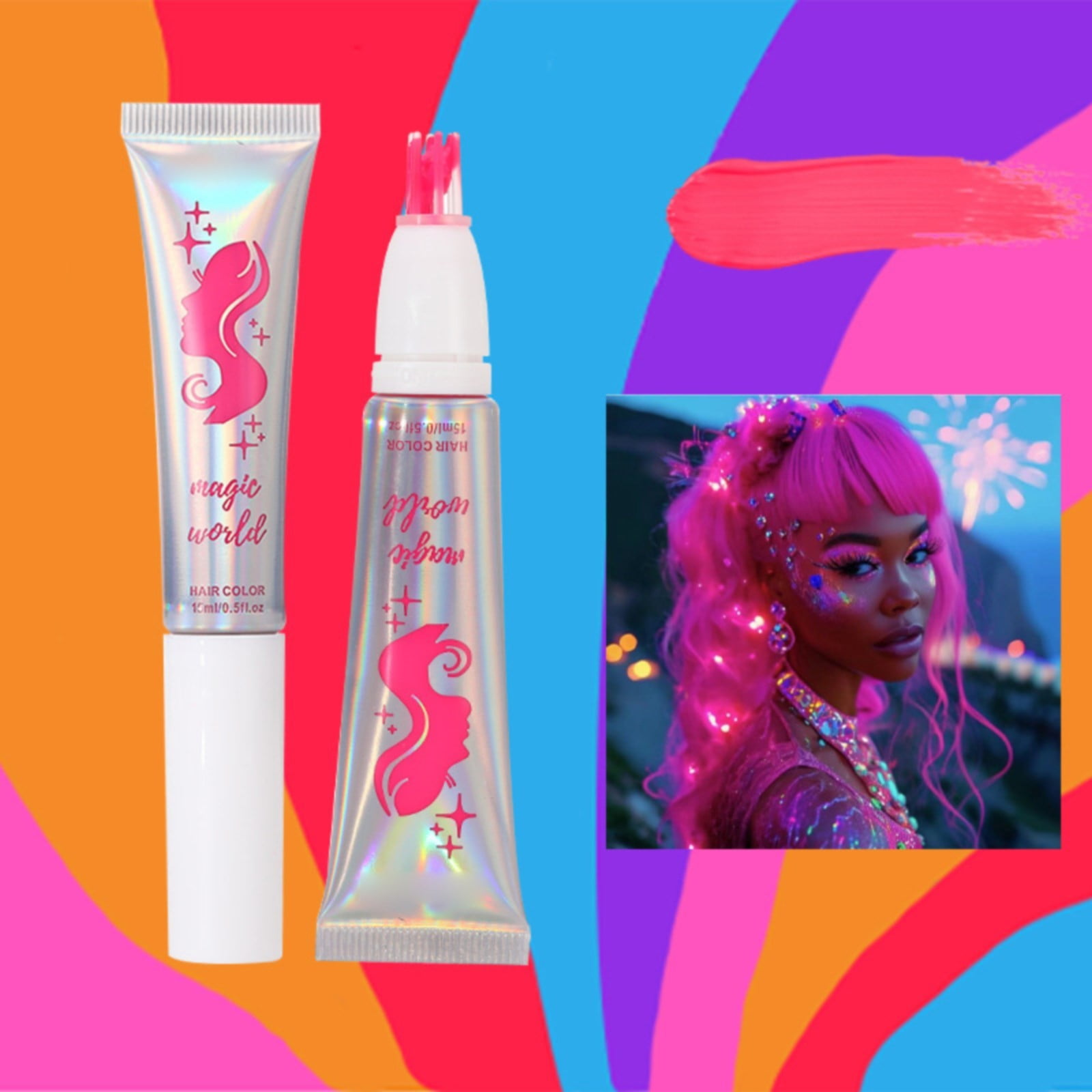 Temporary Hair Dye Glow In The Dark Hair Dye Super Hair Dye For Girls ...