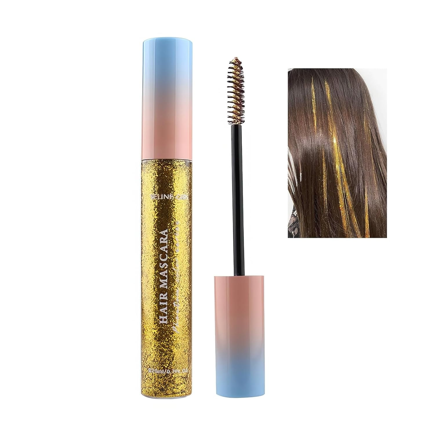 Temporary Hair Mascara, 8 Vibrant Colors Temporary Hair Color Dye, Safe ...