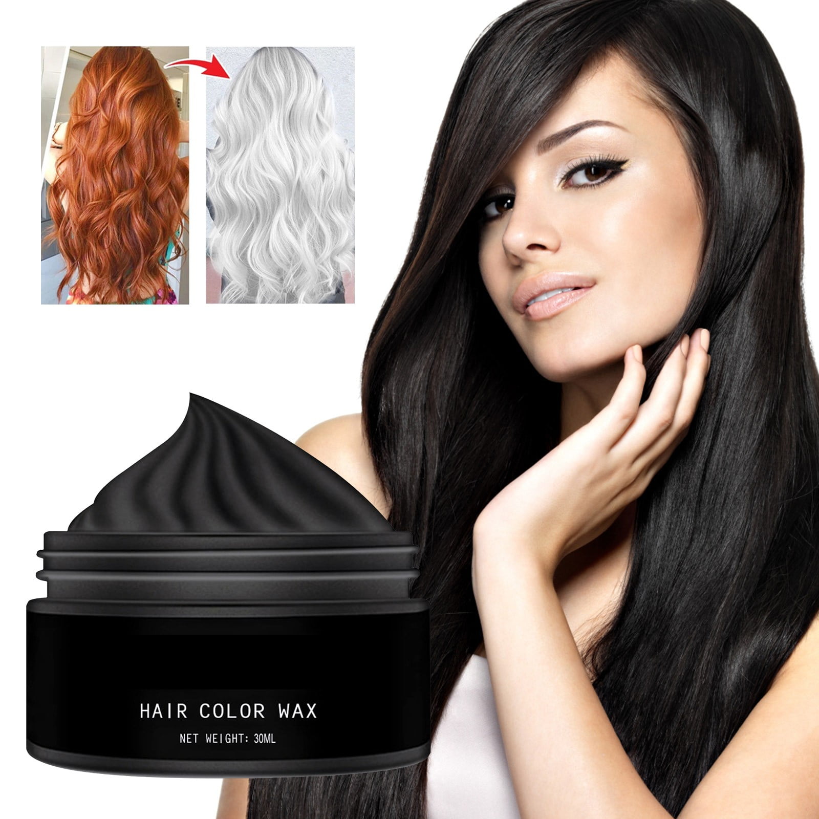 Temporary Instant Unisex Natural Hair Color Wax Mud Washable Temporary ...