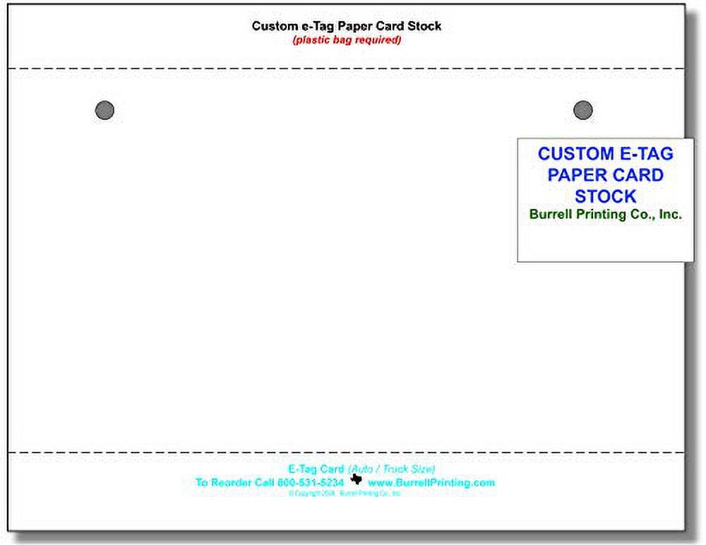 Temporary Paper Tags (E-Tag Custom Sheets) for Car Dealers - Not ...