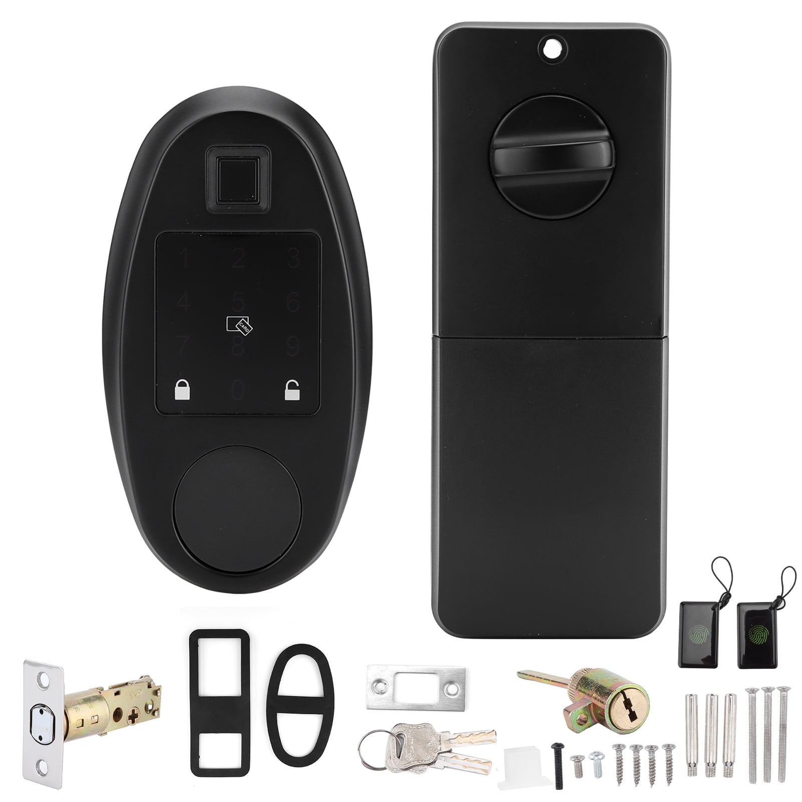 Temporary Passcode & Mechanical Backup Key Bluetooth Fingerprint Smart ...