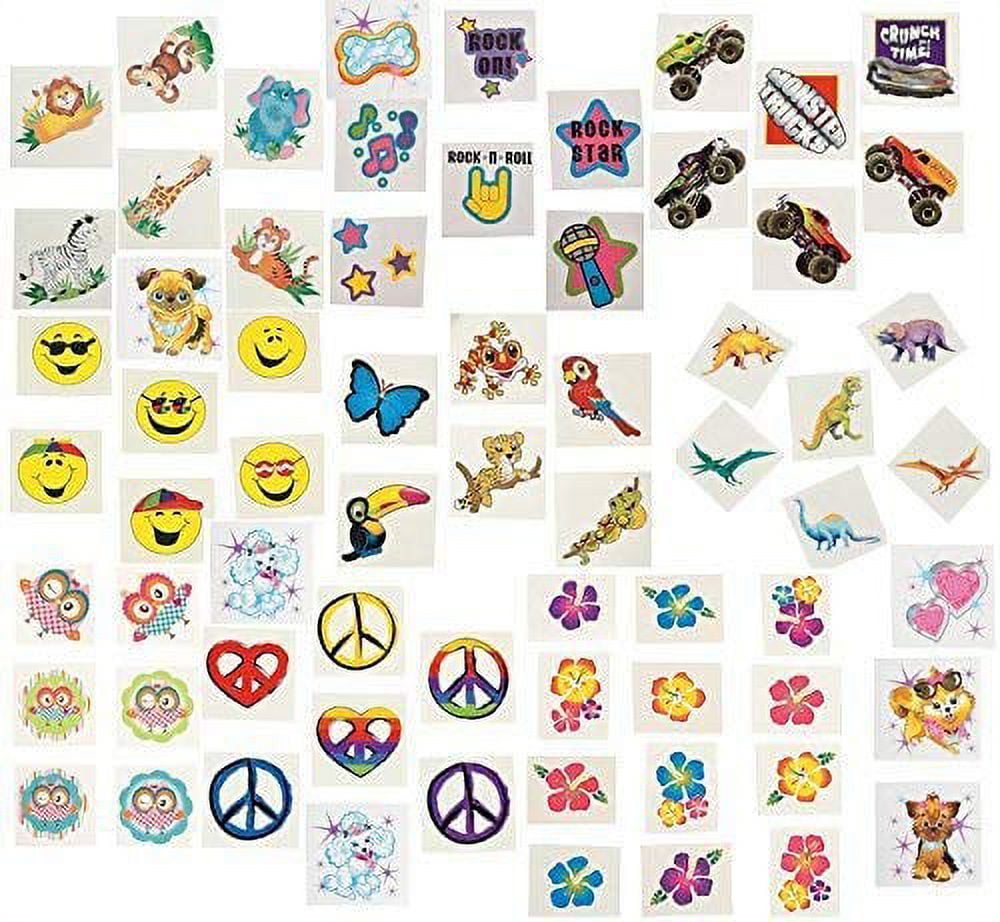 Temporary Tattoo Assortment - 360 Piece - Boys or Girls Party Favors ...
