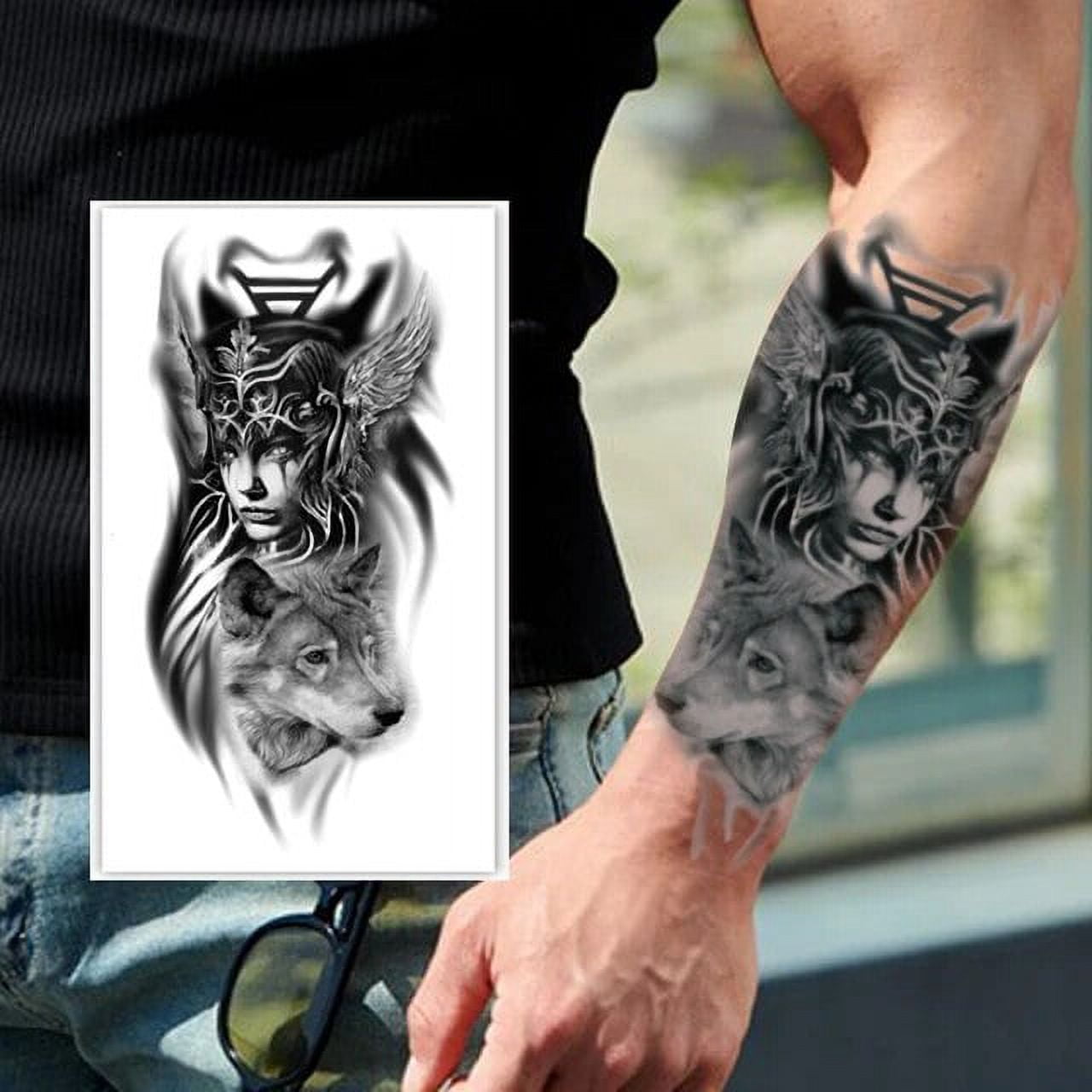 Temporary Tattoo Sticker Skull Letter Big Size Body Art Arm Tatoo for ...