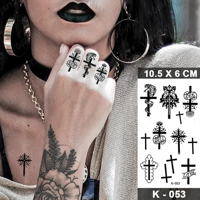 Temporary Tattoo Sticker Small Simple Line Flower Flash Tatoo Cute Leaf ...