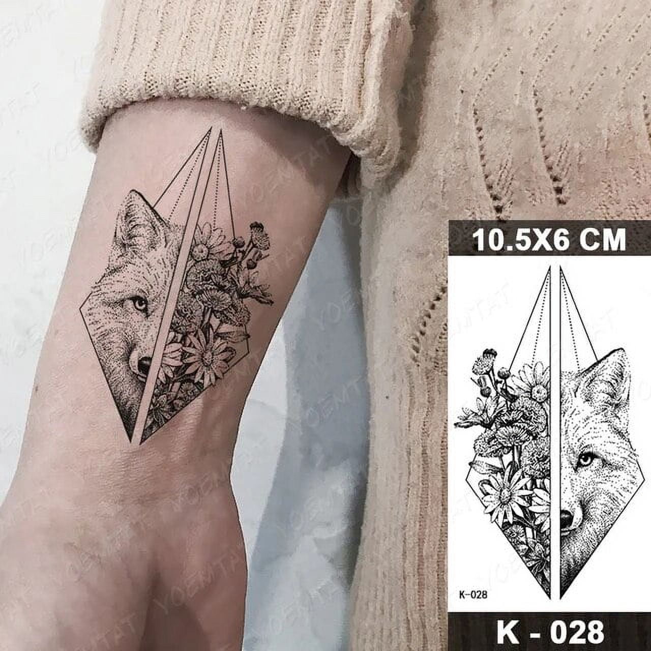 Temporary Tattoo Sticker Small Simple Line Flower Flash Tatoo Cute Leaf ...