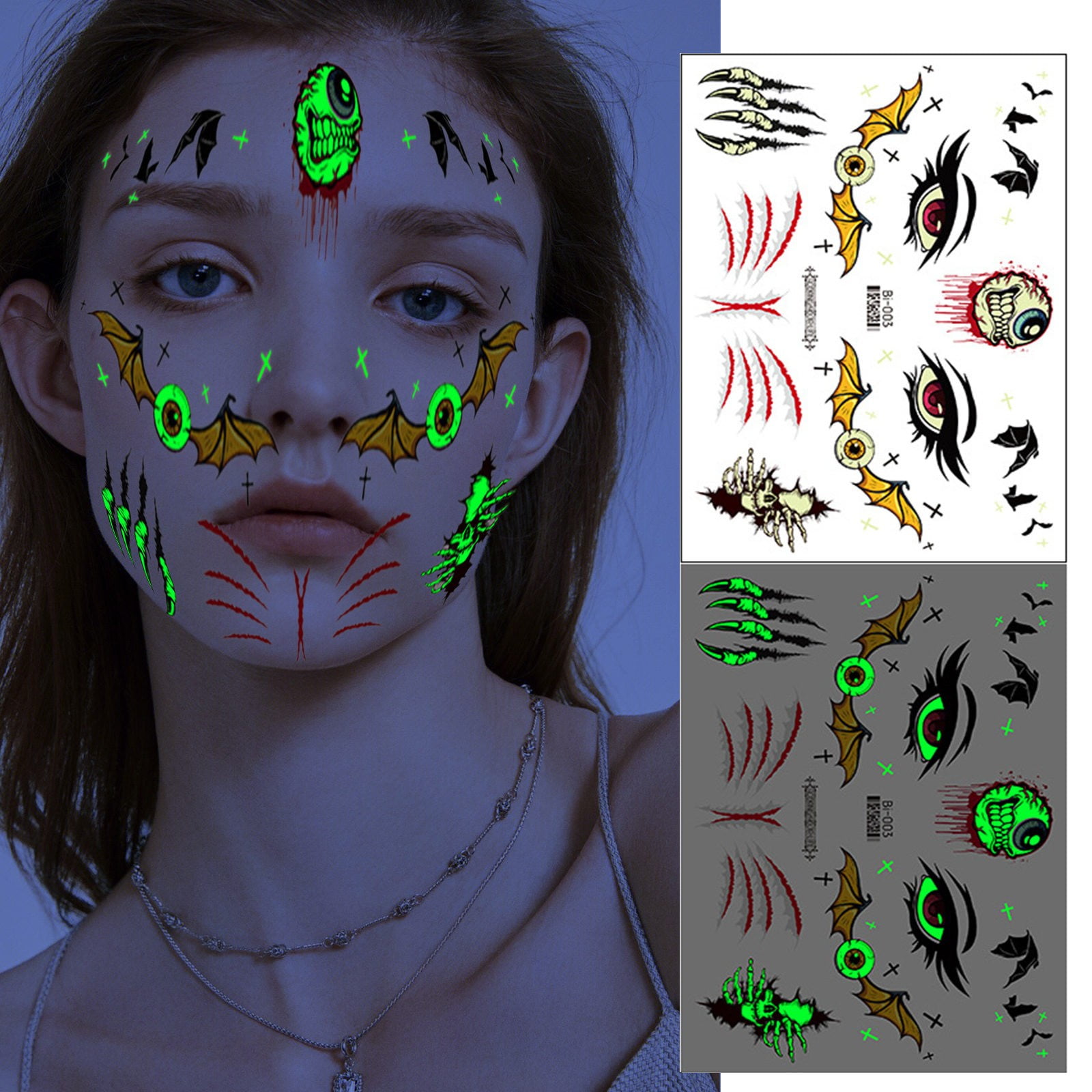 Temporary Tattoo Stickers Face Temporary Transfer Tattoo Stickers For ...