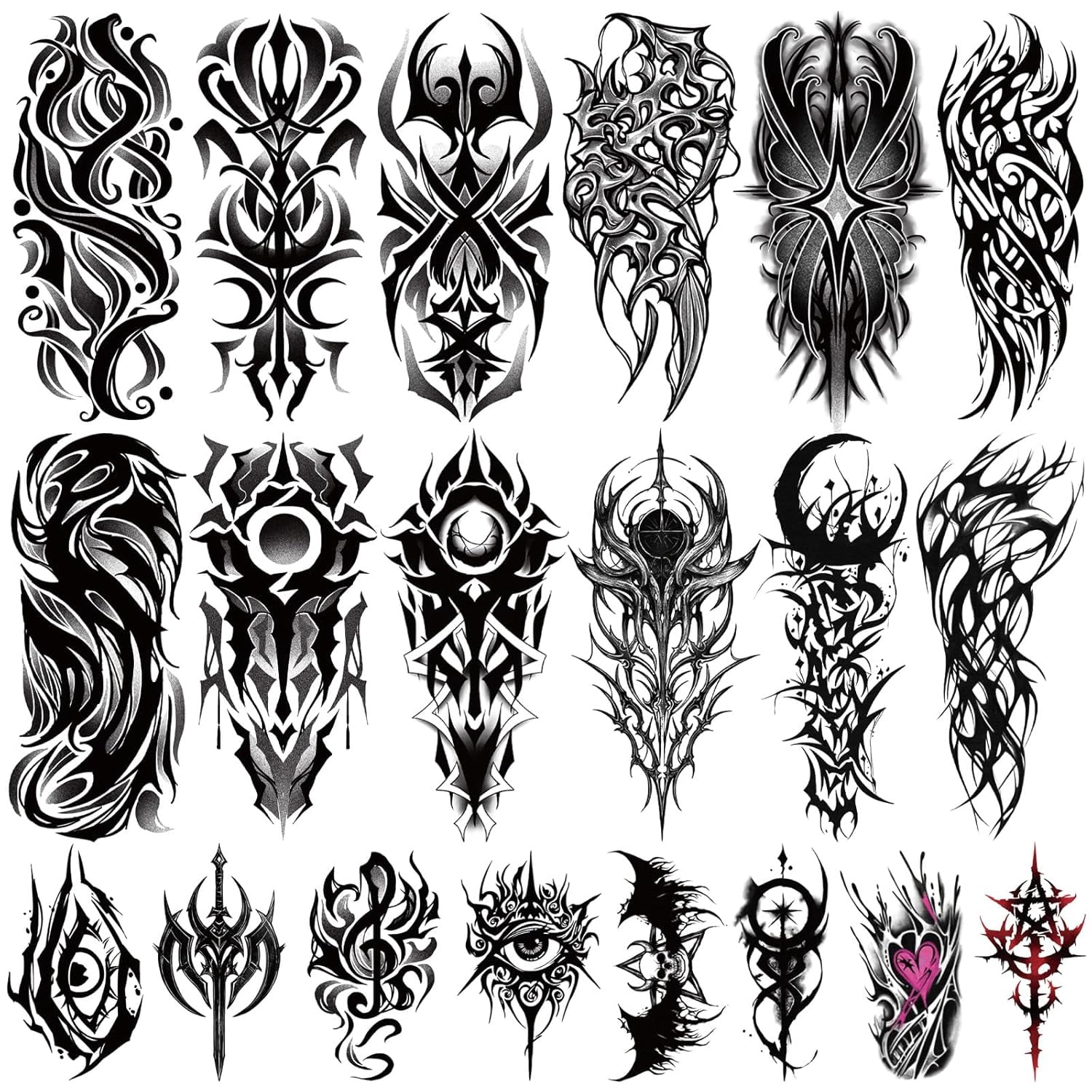 Temporary Tattoos Adult, Fake Arm Chest Shoulder Tattoo Stickers, Tiny ...