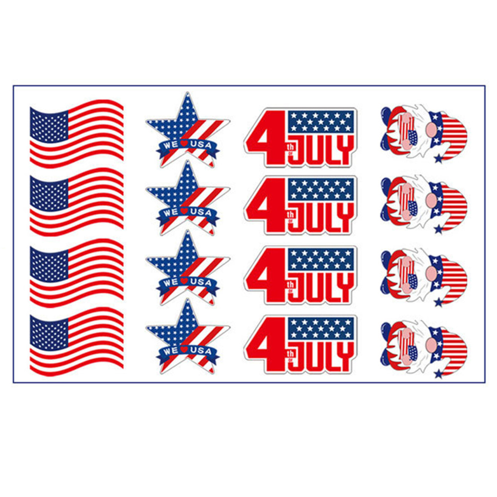 Temporary Tattoos Patriotic Sticker Easily Stick and Clean Sticker for ...