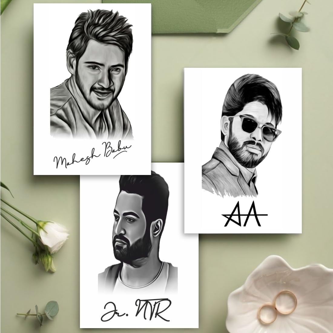 Temporary Tattoowala Allu Arjun Mahesh Babu N T Rama Rao Jr Art ...