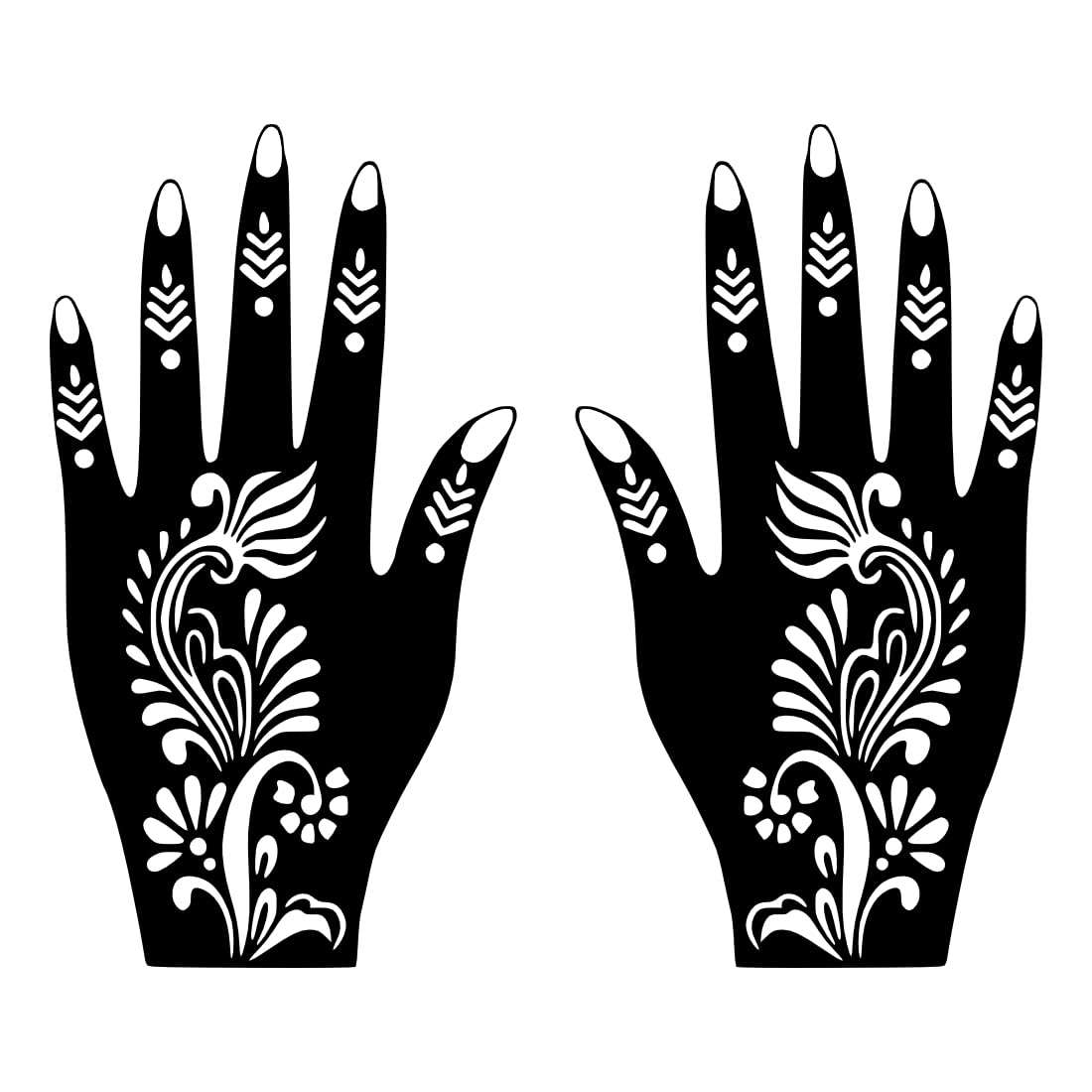 Temporary Tattoowala Creative Mehndi Design Full Hand Mehndi Stencil ...