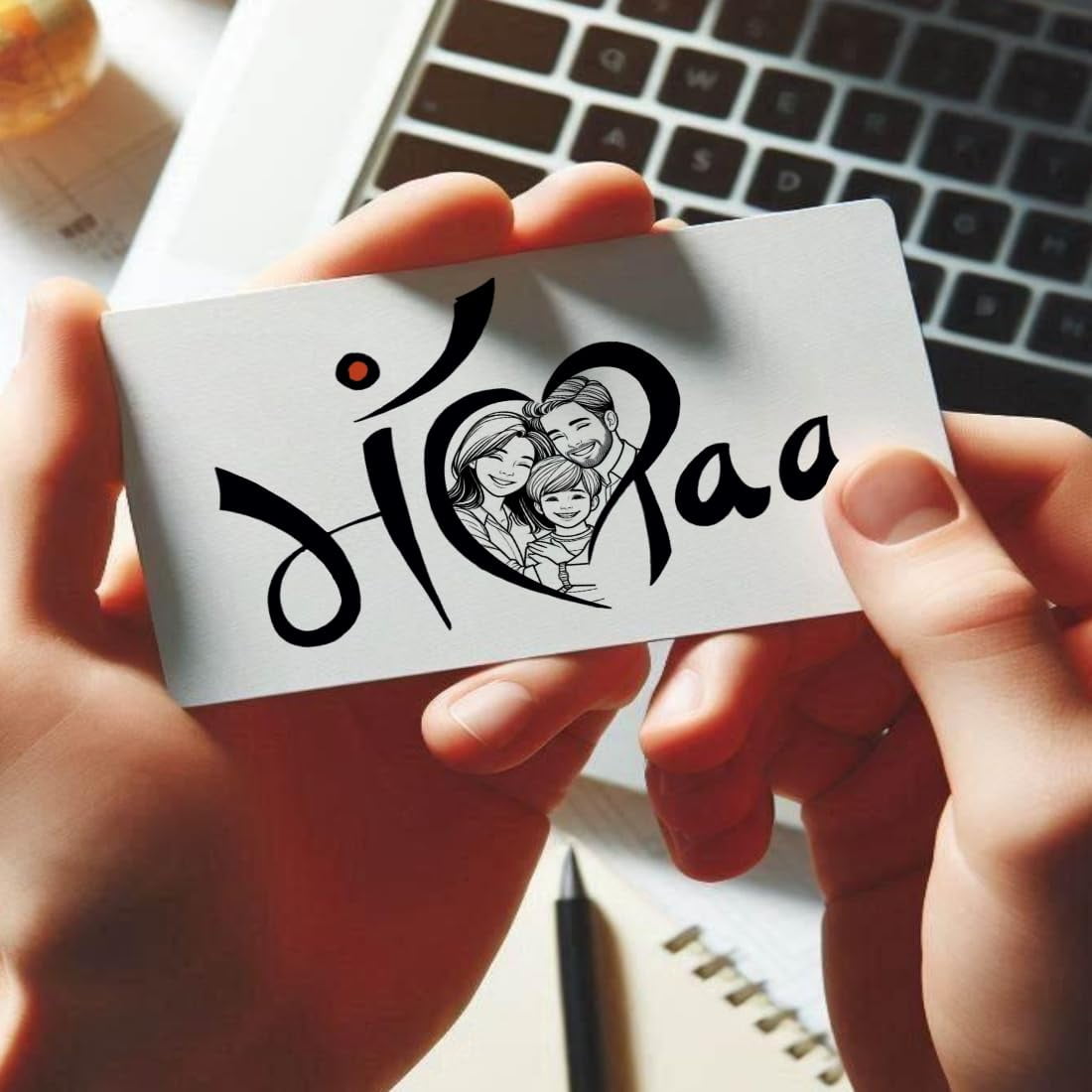 Temporary Tattoowala Maa Paa Family With Heart Tattoo Temporary Tattoo ...