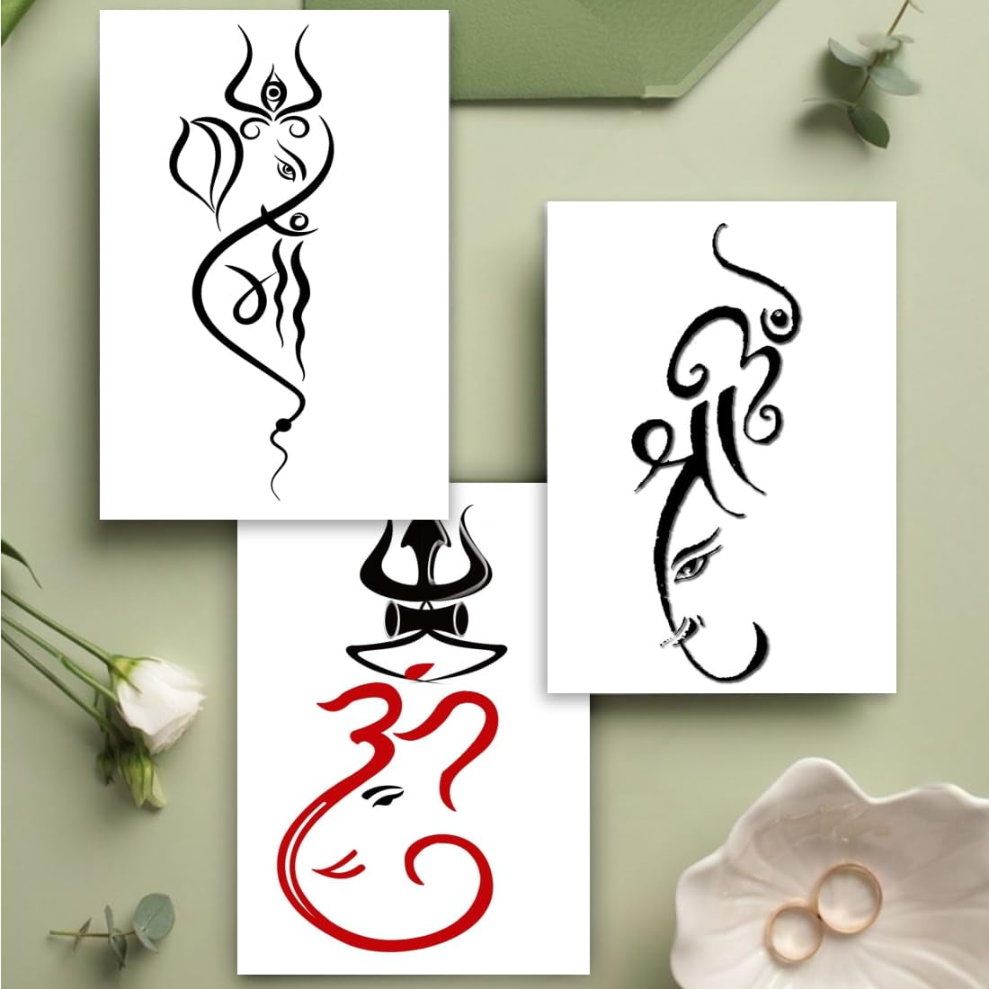 Temporary Tattoowala Om Maa Trishul Art Temporary Tattoo Sticker For ...