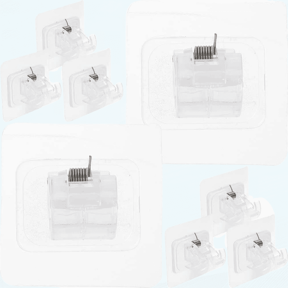 Temporary Wall 8pcs No Drill Curtain Rod Brackets Self Adhesive Curtain ...