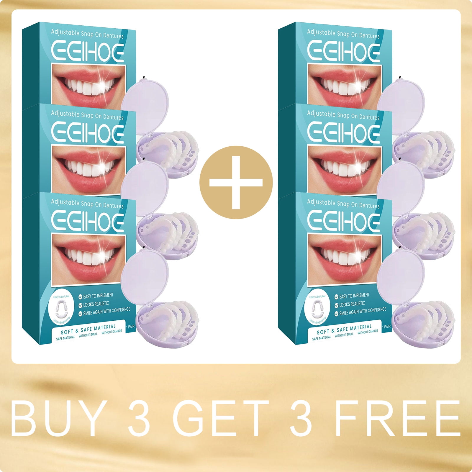 Temporary Whiten Braces Snap on Teeth Veneers Restoration Dentures ...