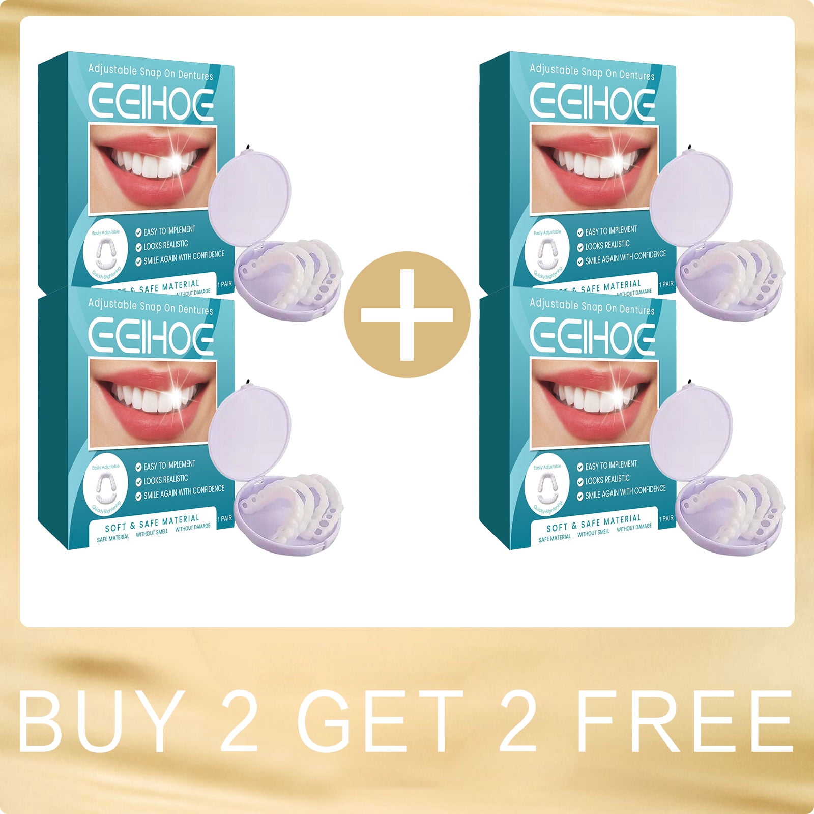 Temporary Whiten Braces Snap on Teeth Veneers Restoration Dentures ...