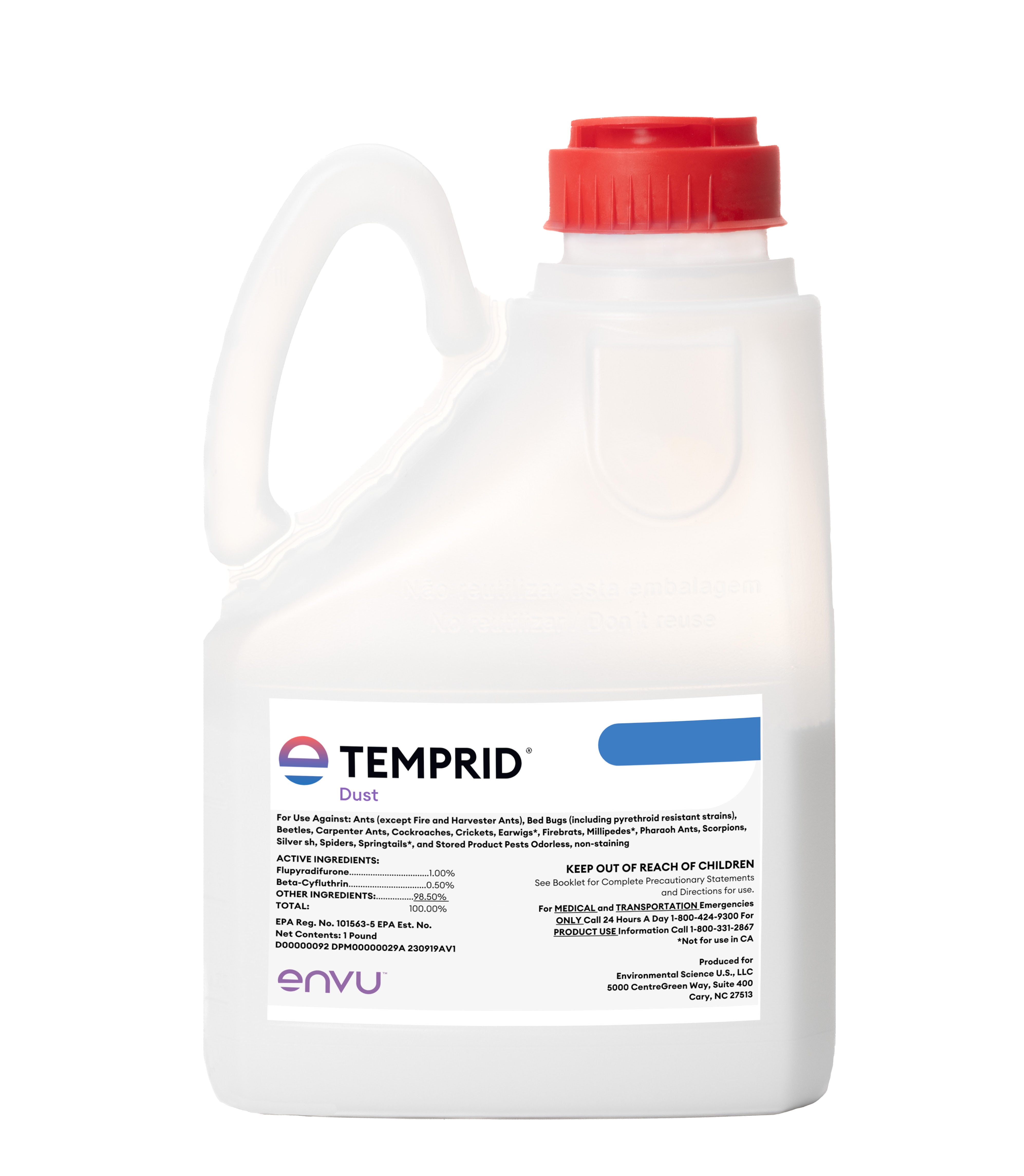 Temprid Dust Insecticide - 1 lb Bottle by Envu - Walmart Business Supplies