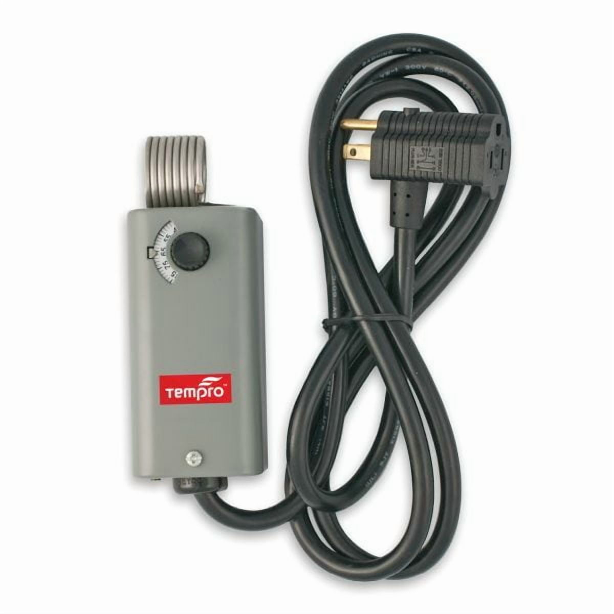 Tempro Corded Line Voltage Thermostat - NEMA 1 - Adjustable from 35°F ...