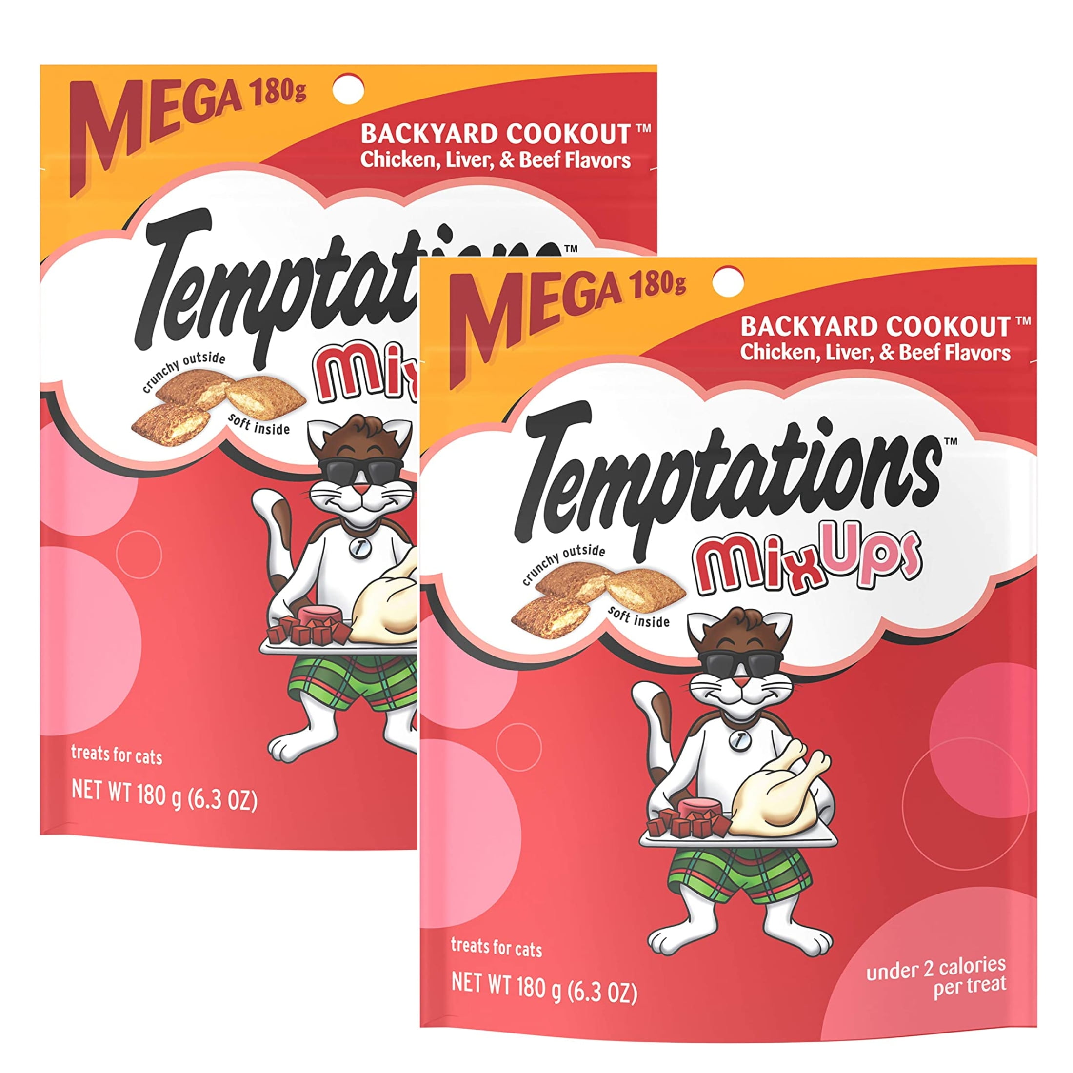 Temptation Mix Ups Crunchy and Soft Cat Treats, Backyard Cookout ...