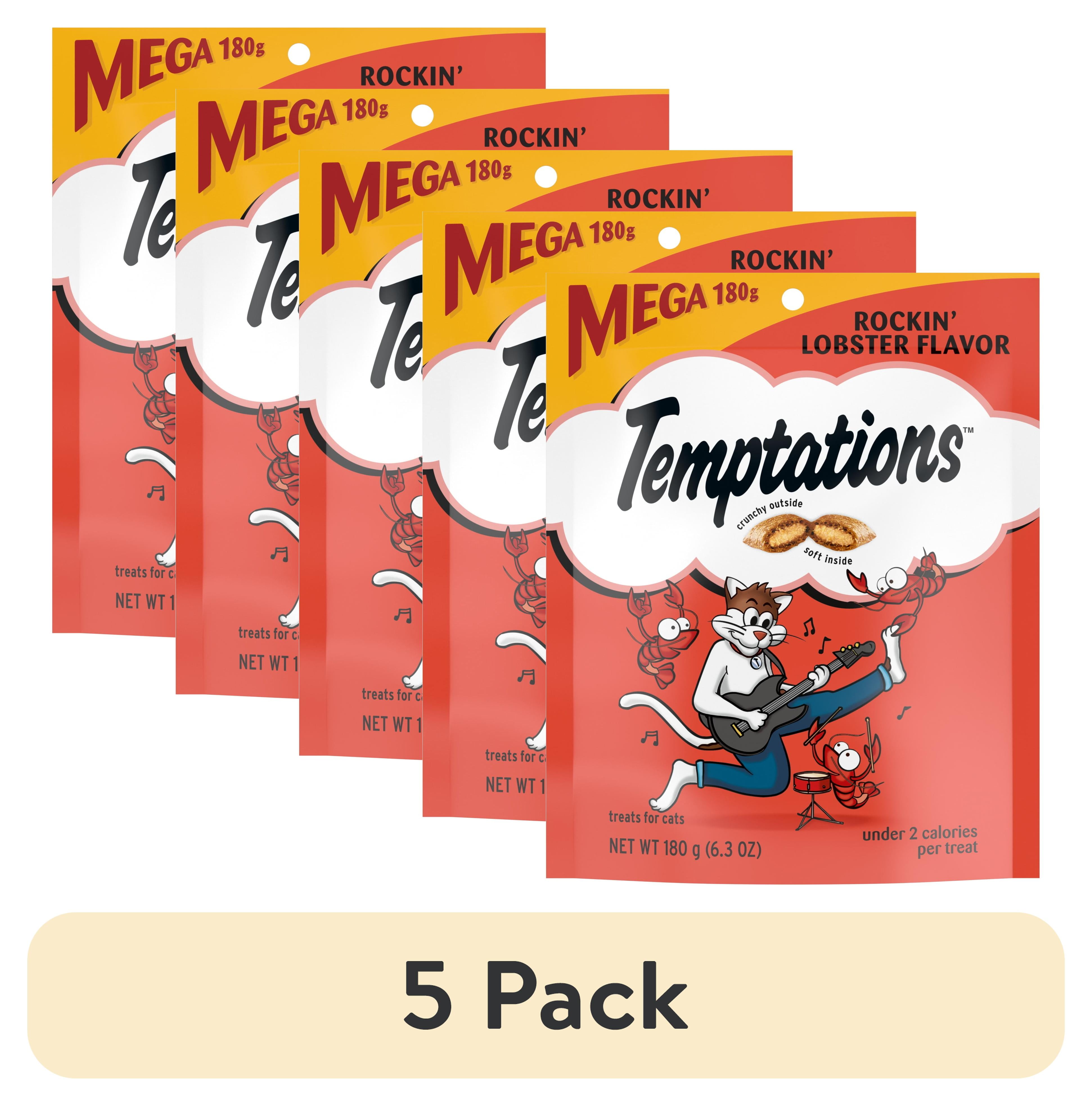 (5 pack) Temptations Classic Rockin' Lobster Flavor Crunchy & Soft Cat ...