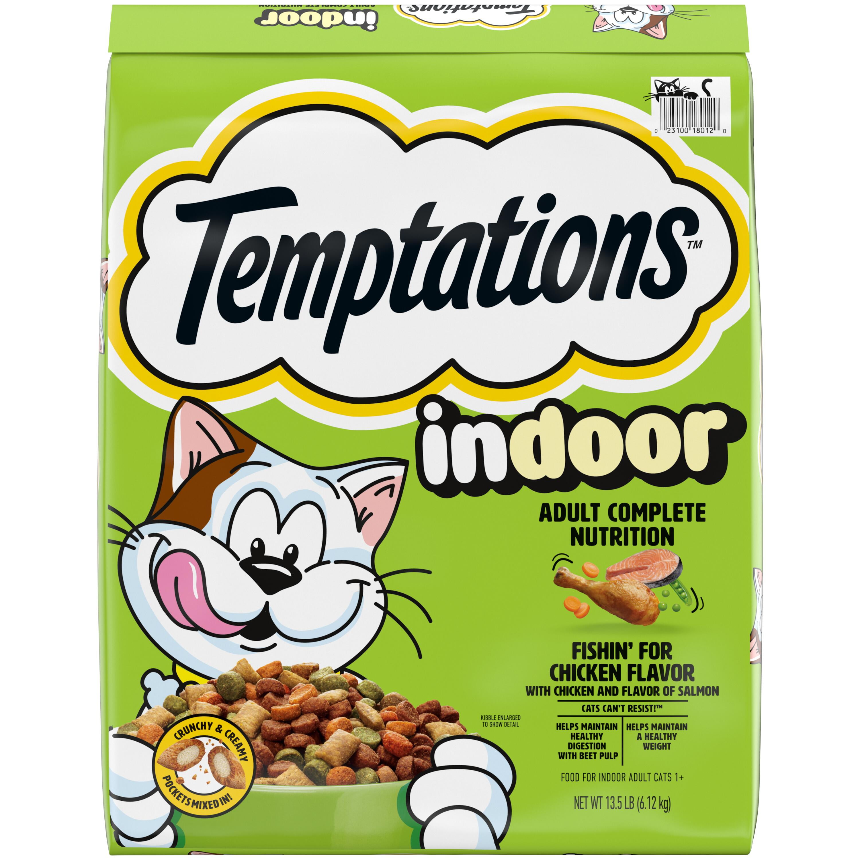Temptations Dry Cat Food Indoor, Fishin’ For Chicken Flavor, 13.5 Lb ...