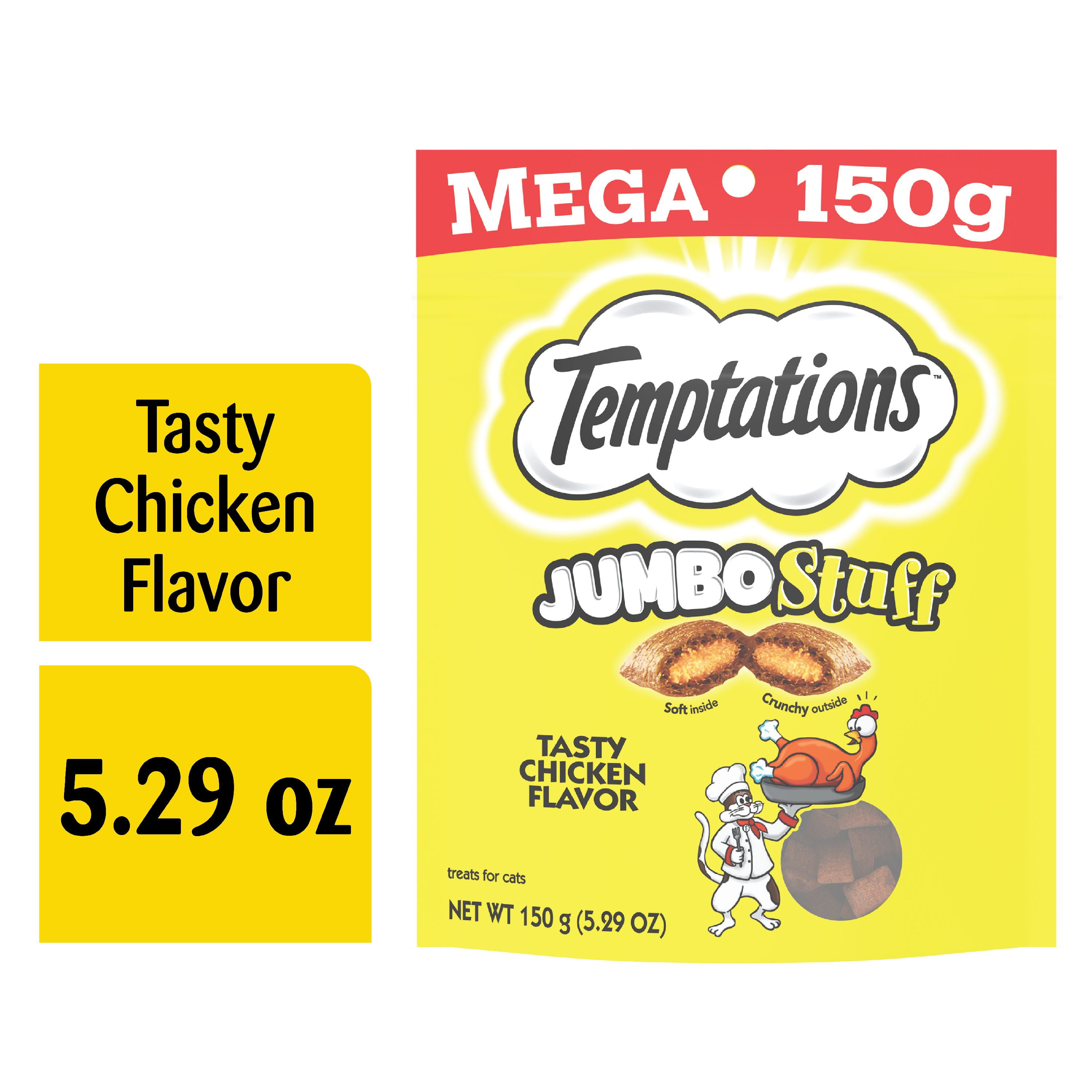 Temptations Jumbo Stuff Tasty Chicken Flavor Cat Treats, Crunchy & Soft ...