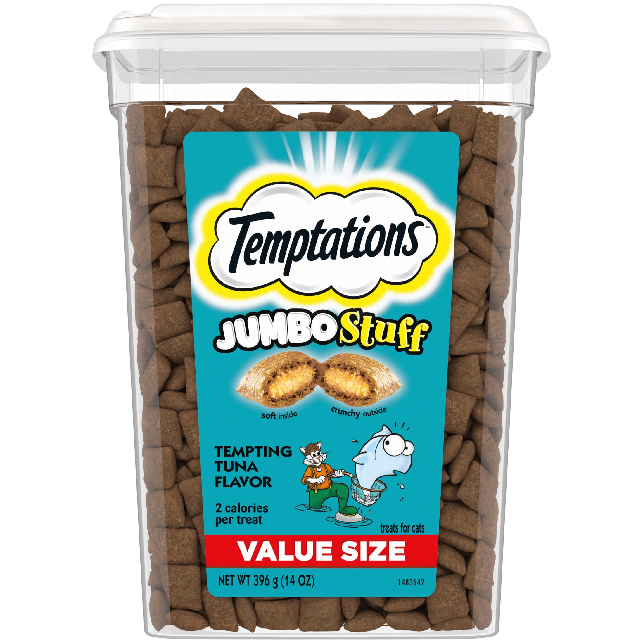 Temptations Jumbo Stuff Tempting Tuna Flavor Crunchy And Soft Treats ...