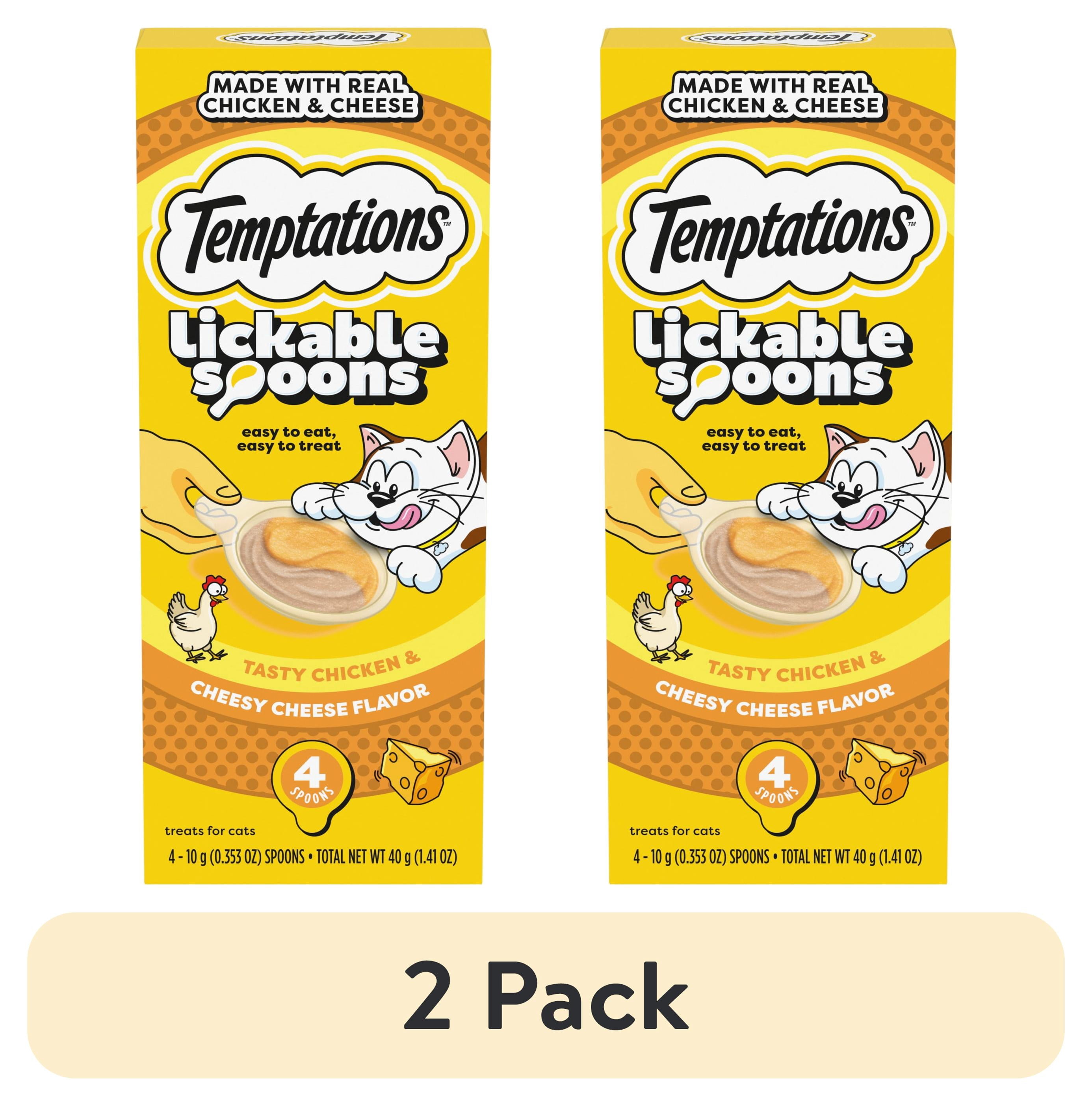 (2 pack) Temptations Lickable Spoons Wet Cat Treat, Tasty Chicken And ...