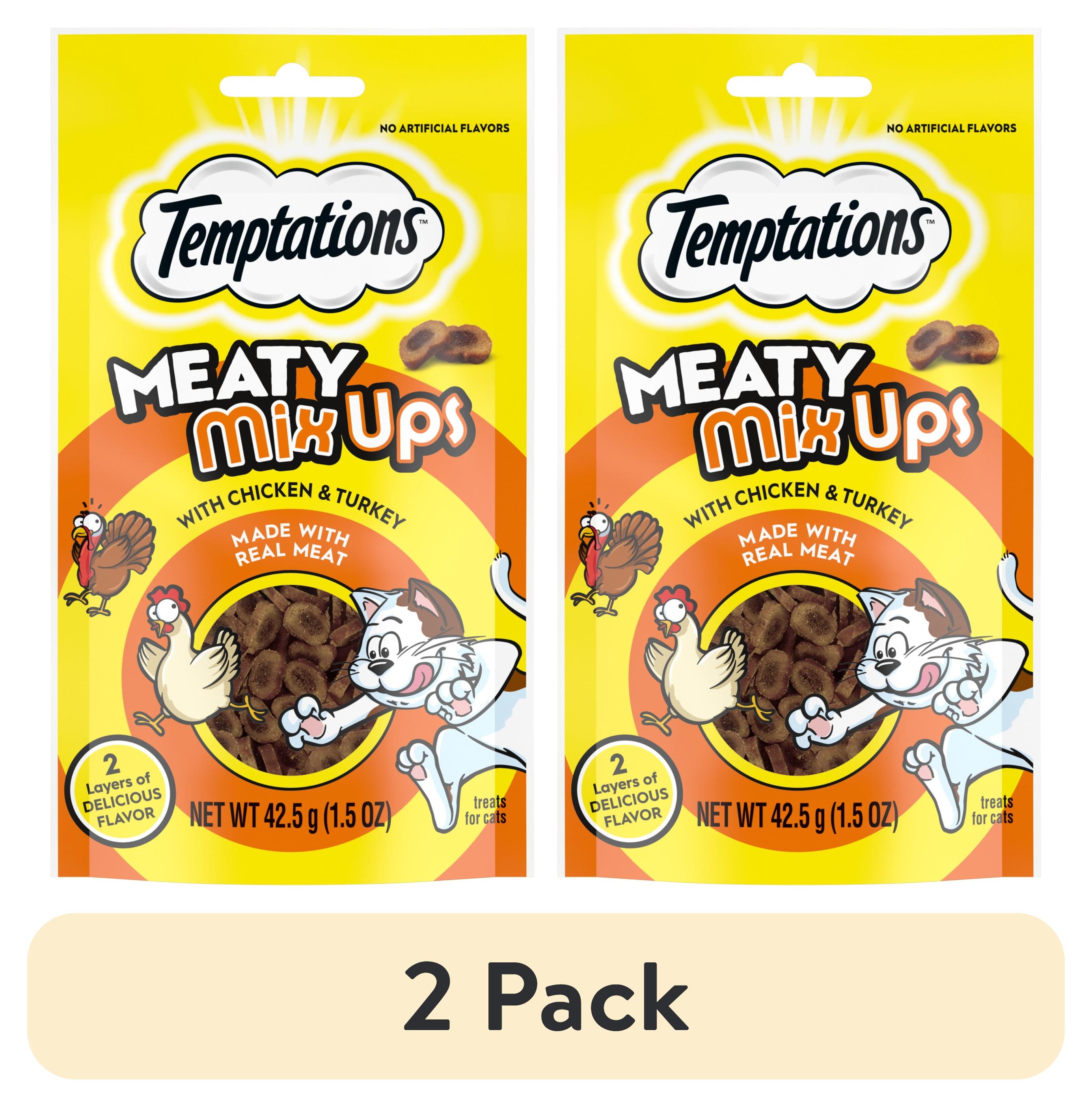 (2 pack) Temptations Meaty Mixups Chicken And Turkey Crunchy And Soft ...