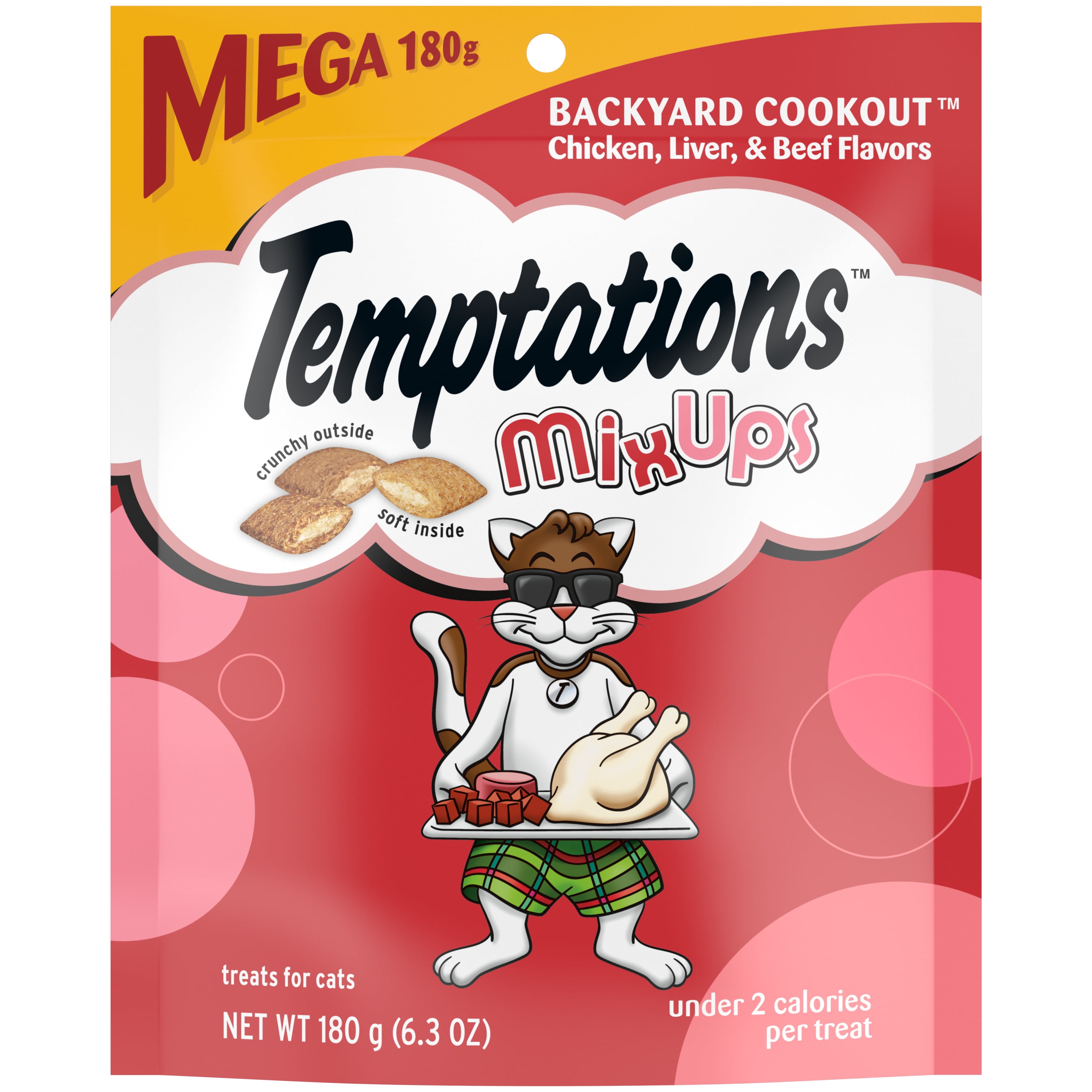 Temptations Mixups Backyard Cookout Flavor, Chicken Food Feline Treats ...