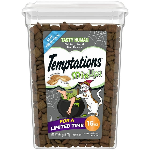 Temptations Mixups Crunchy & Soft Cat Treats Tasty Human 16 Oz Tub ...
