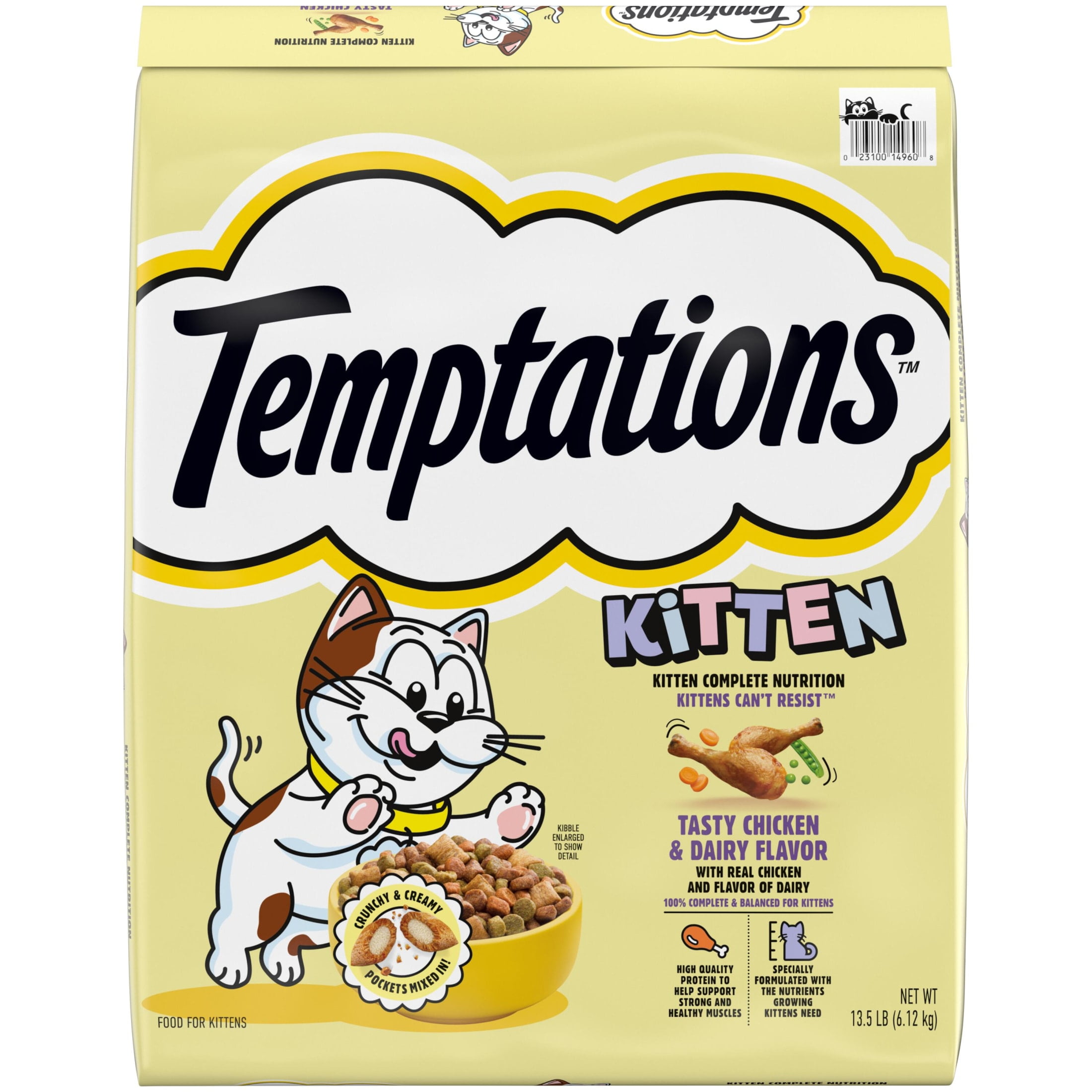 Temptations Kitten Tasty Chicken & Dairy Flavor Dry Cat Food For ...