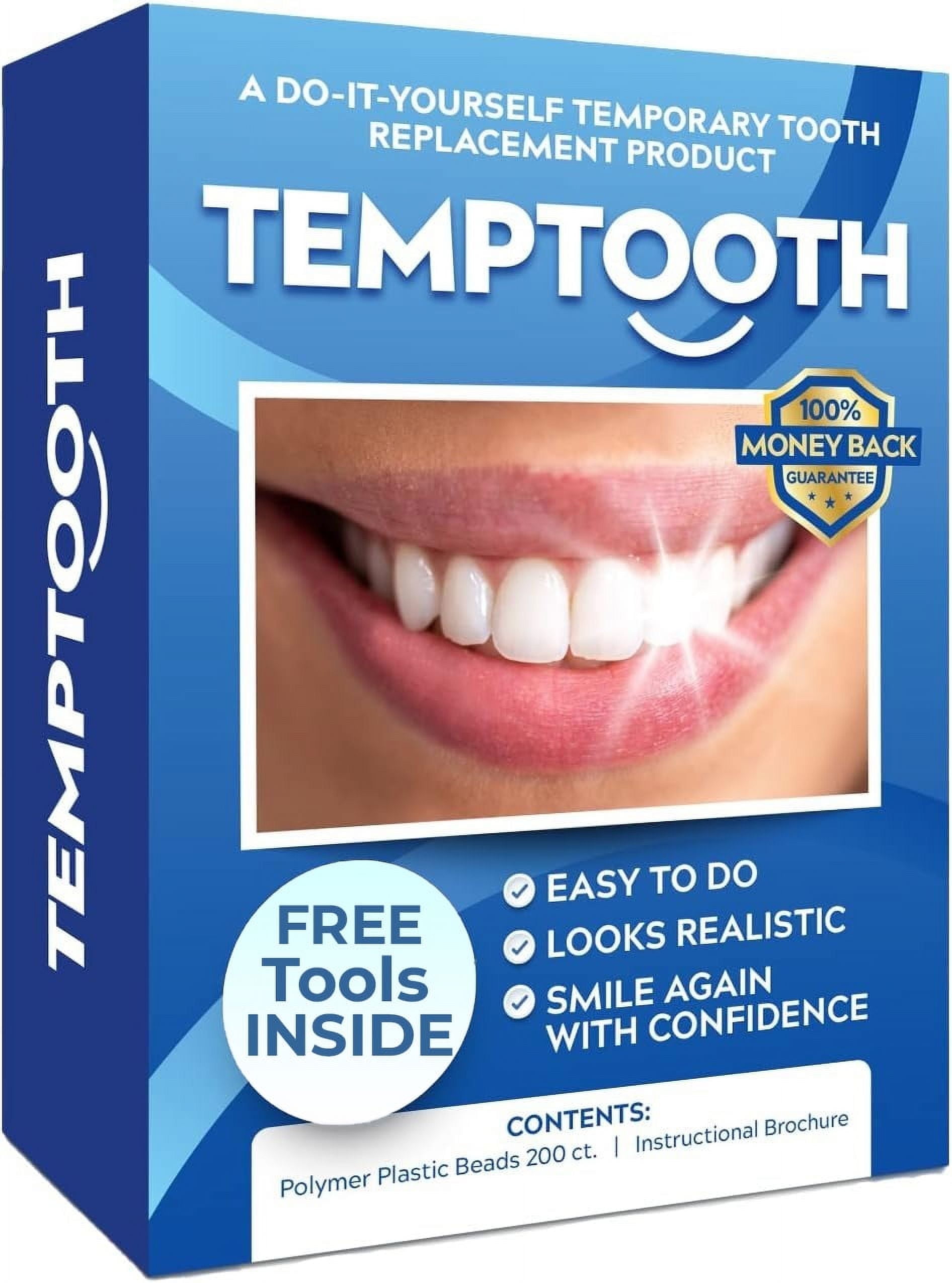 Temptooth #1 Seller DIY Temporary Tooth Replacement Kit, Missing Tooth ...