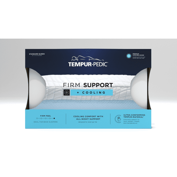 Tempur-Pedic Memory Foam Cooling Firm, Queen Bed Pillow, Breathable ...