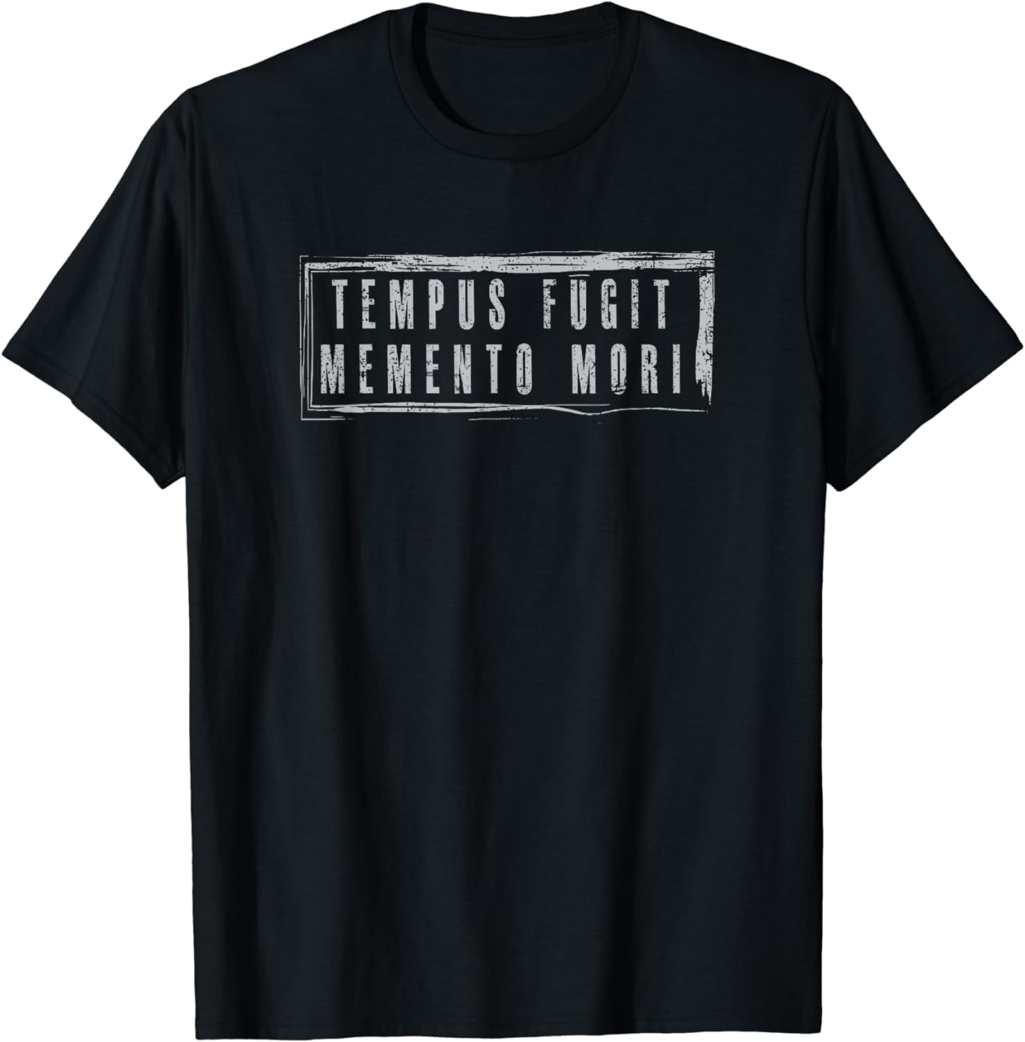 Tempus Fugit Memento Mori Latin Phrase Text T-Shirt - Walmart.com